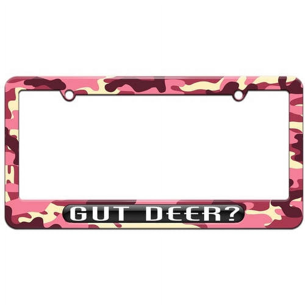 Gut Deer, Buck Hunting License Plate Tag Frame, Multiple Colors ...