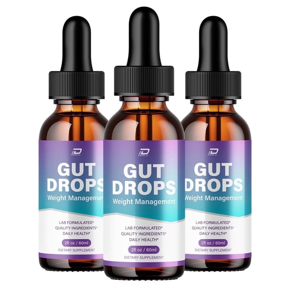 Gut Drops Natural Liquid Supplement Support with Grape Seed Extract ...
