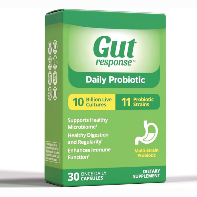 Gut Response Daily Probiotic 10 Billion Cfu 30 Caps - Walmart.com