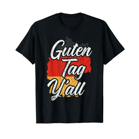 Guten Tag Y'all German Roots Deutschland Germany Flag T-Shirt - Walmart.com