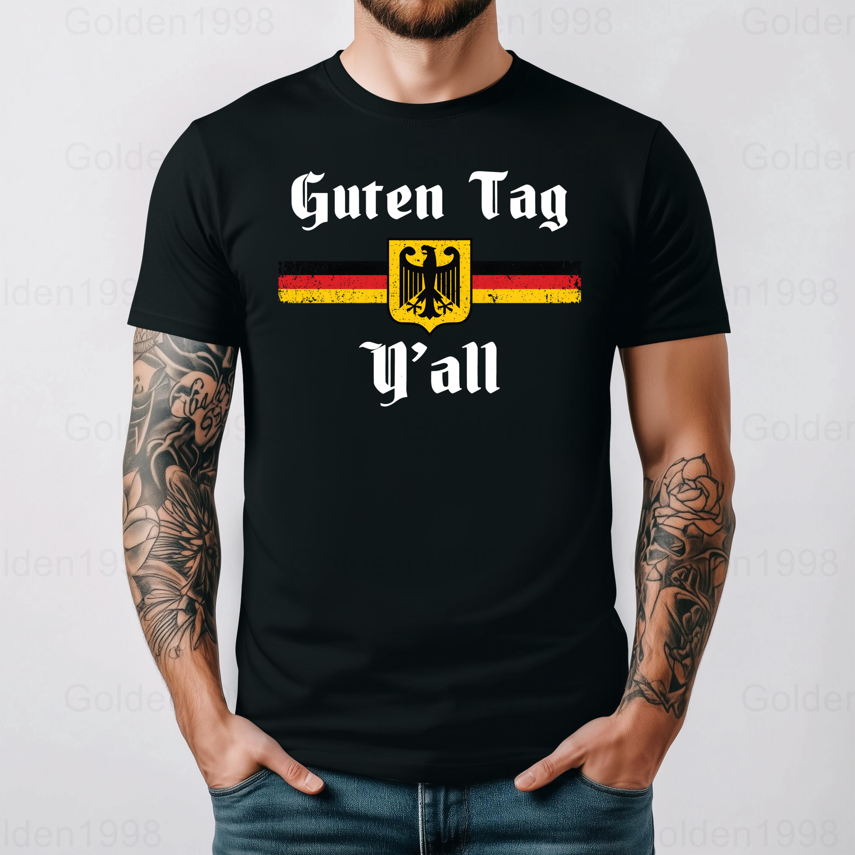 Guten Tag Yall Germany Flag German Pride Hello Graphic Novelty Graphic ...