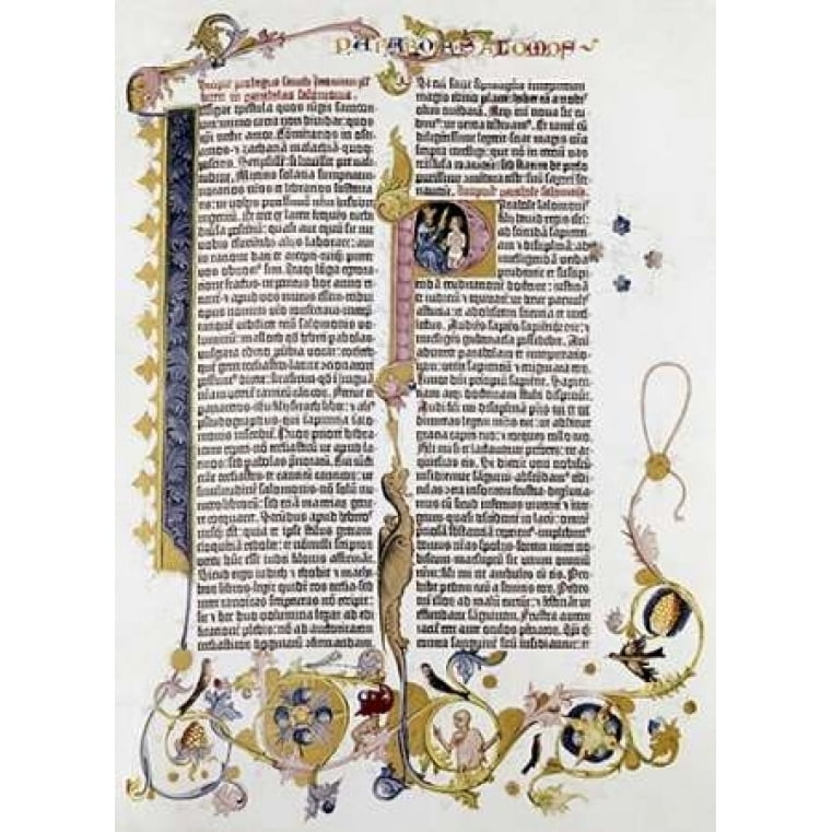 Gutenberg Bible Poster Print by Johann Gutenberg - Walmart.com