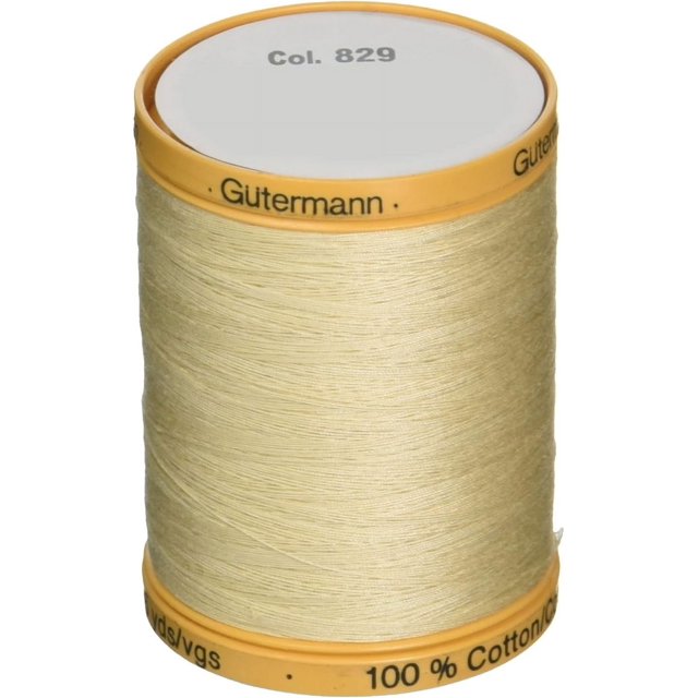 Gutermann 800C-829 - Natural Cotton Thread Solids 876yd - Cream ...