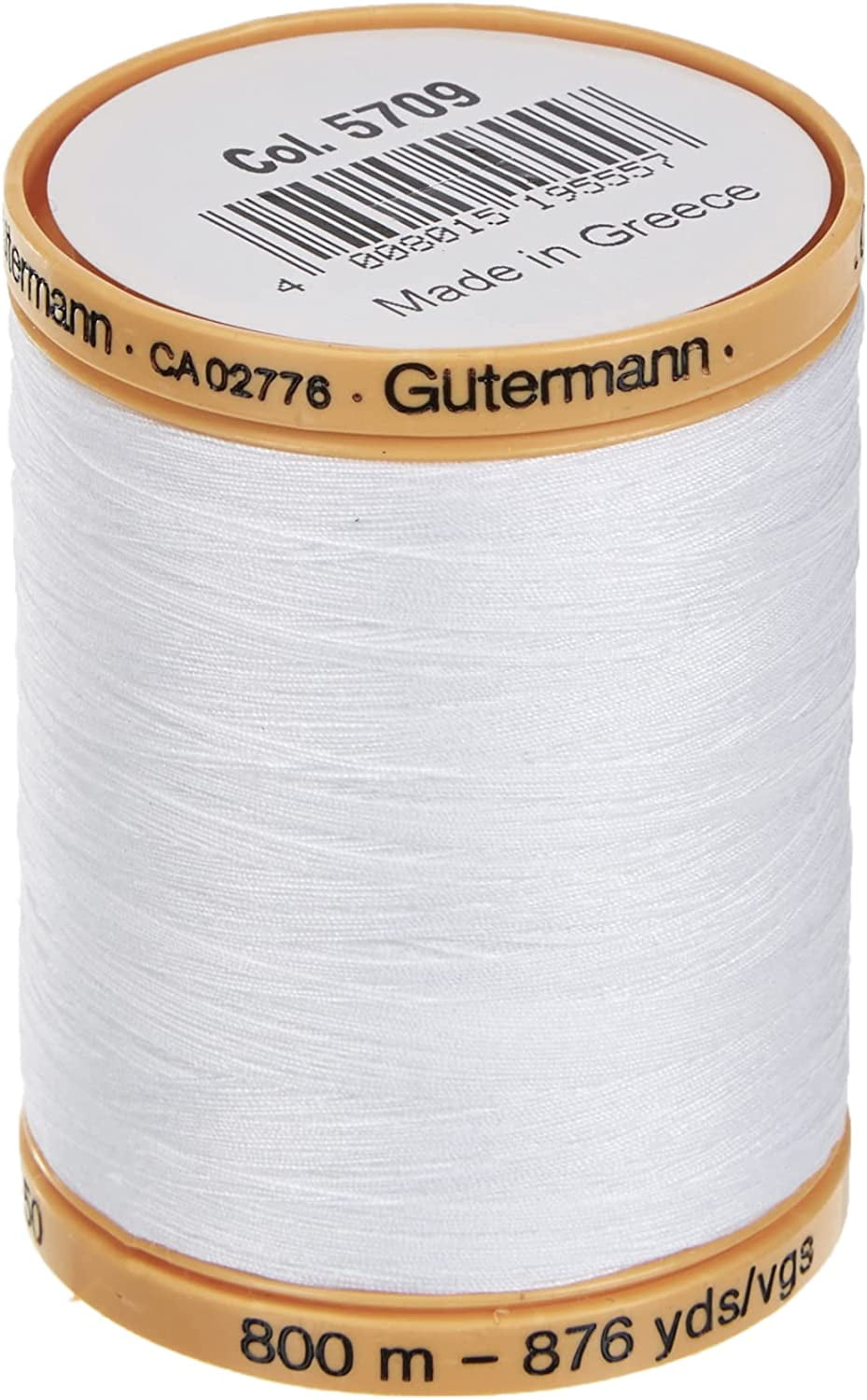 Gutermann Sewing Spool - 876 Yd Natural Cotton Thread-White - Walmart.com