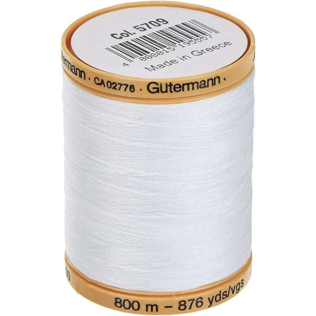 Gutermann Sewing Spool - 876 Yd Natural Cotton Thread-White - Walmart.com