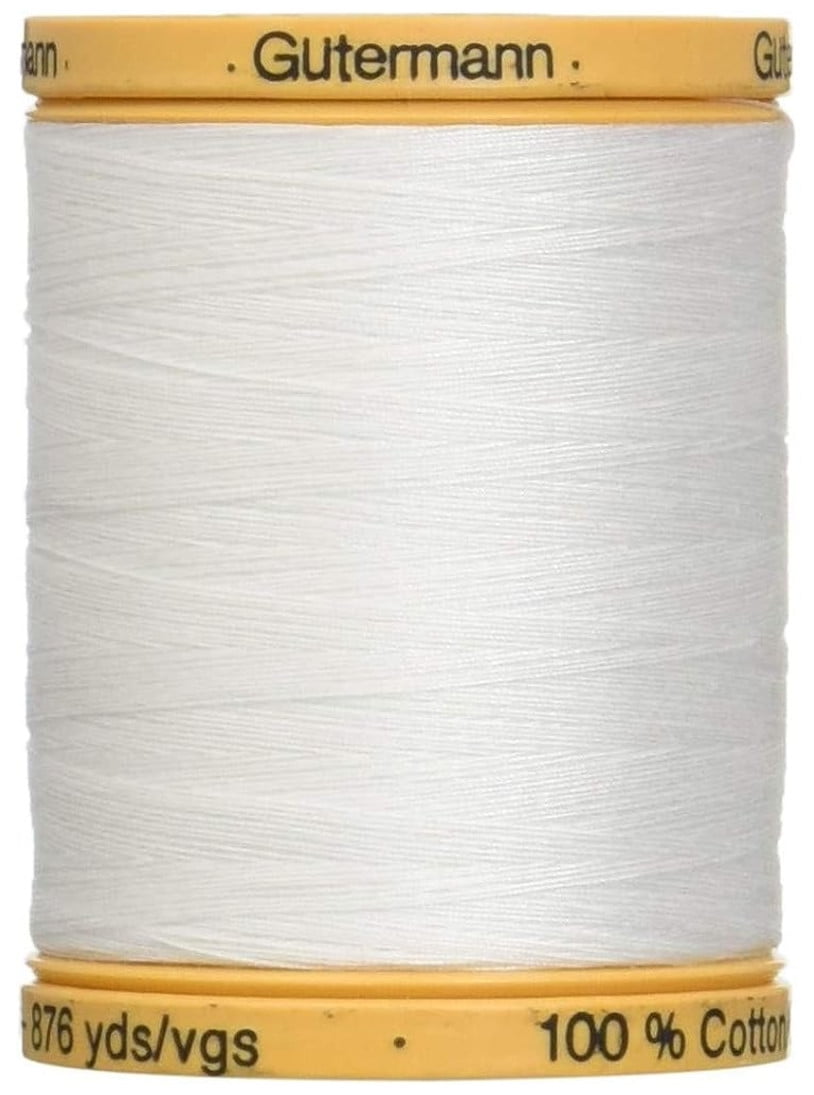 Gutermann 876 yd Natural Cotton Thread - White (800C-5709) - Walmart.com
