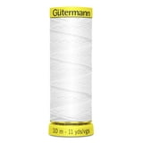 Gutermann, Elastic White Thread, 11 Yd, for Shirring and Crafts ...
