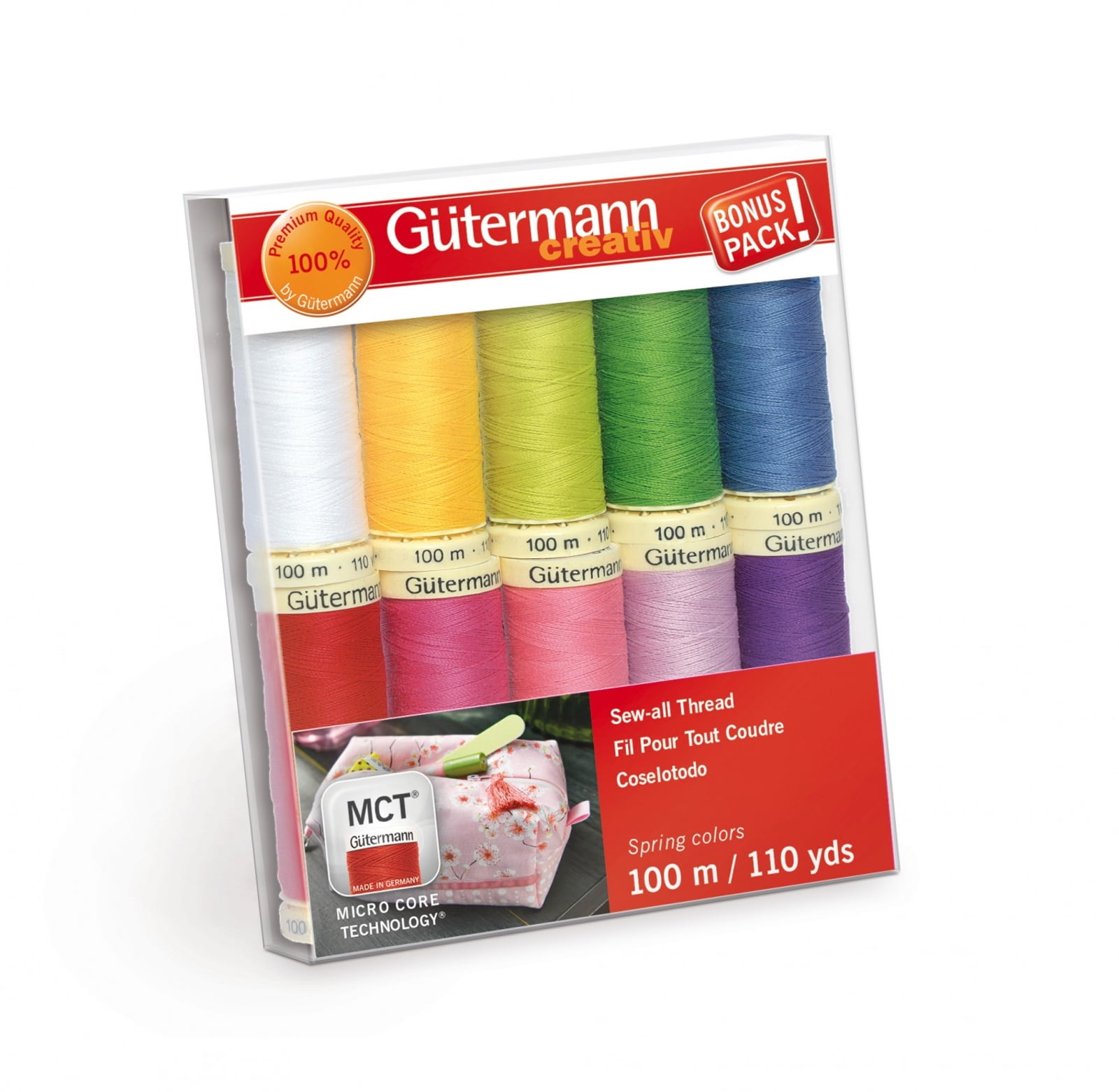 Gutermann Variety Pack Sew-All Polyester Thread Set - 10 Spools ...