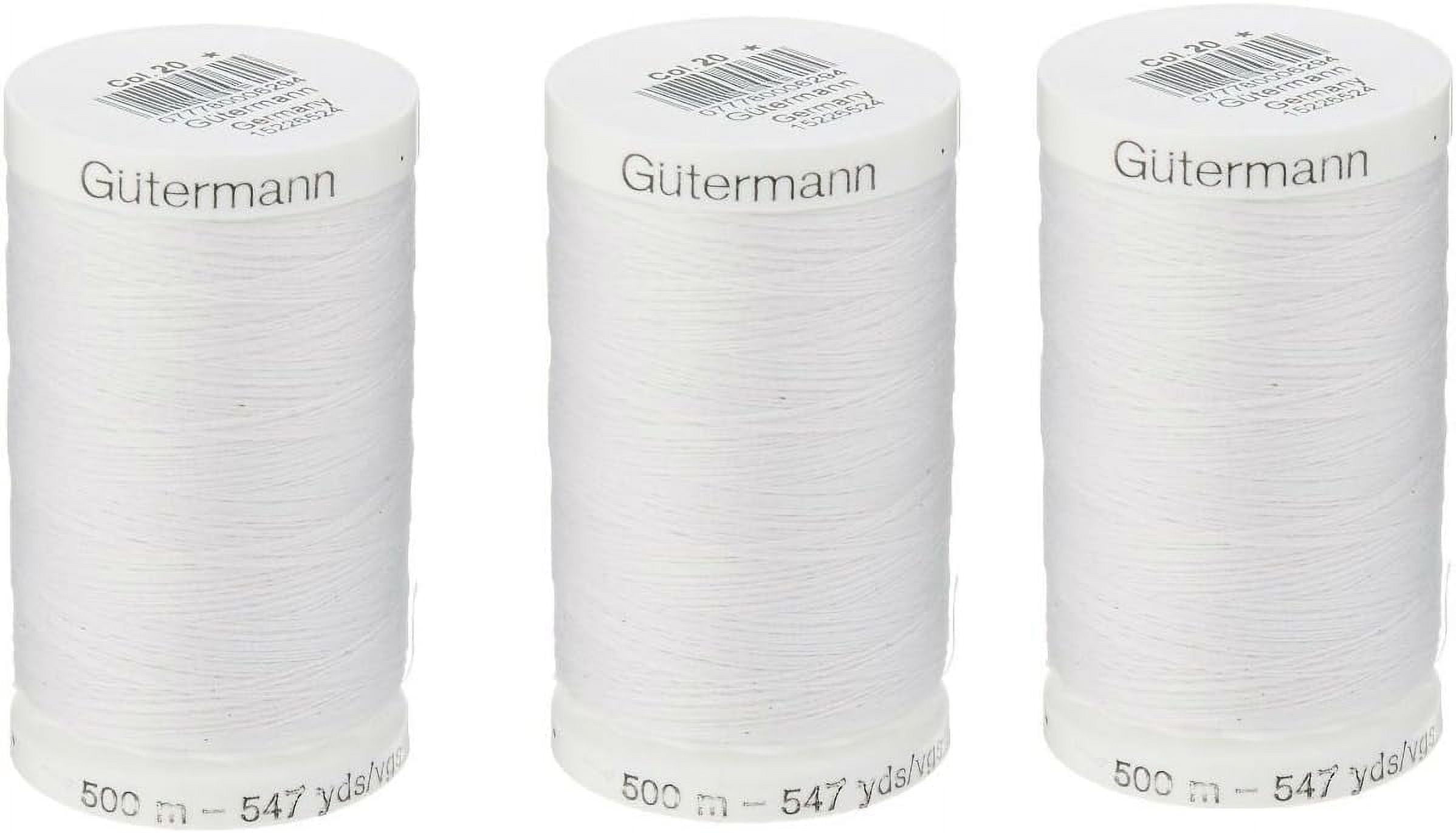 Gutermann Sew-All Thread 547 Yards, Nu White, 3-pack - Walmart.com