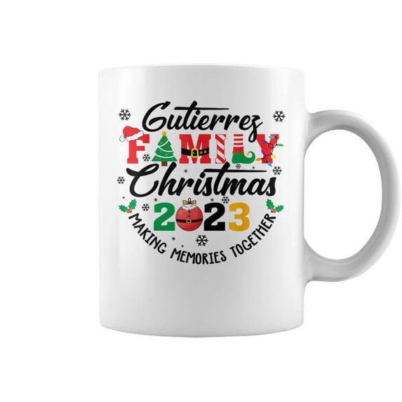 Gutierrez Family Name Christmas Matching Surname Xmas Coffee Mugs ...