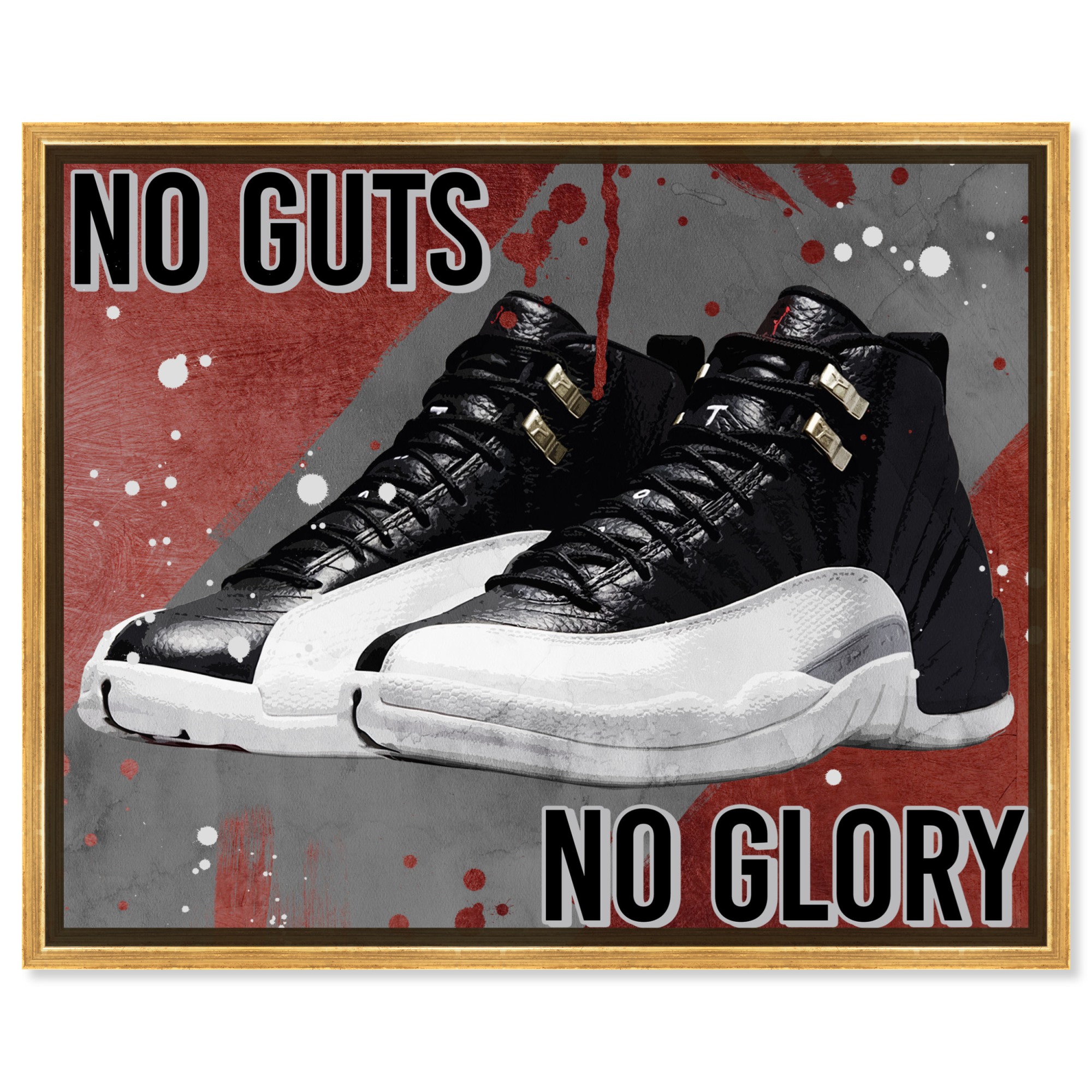 Guts And Glory Sneakers Canvas Motivational Quotes Men Print By ...
