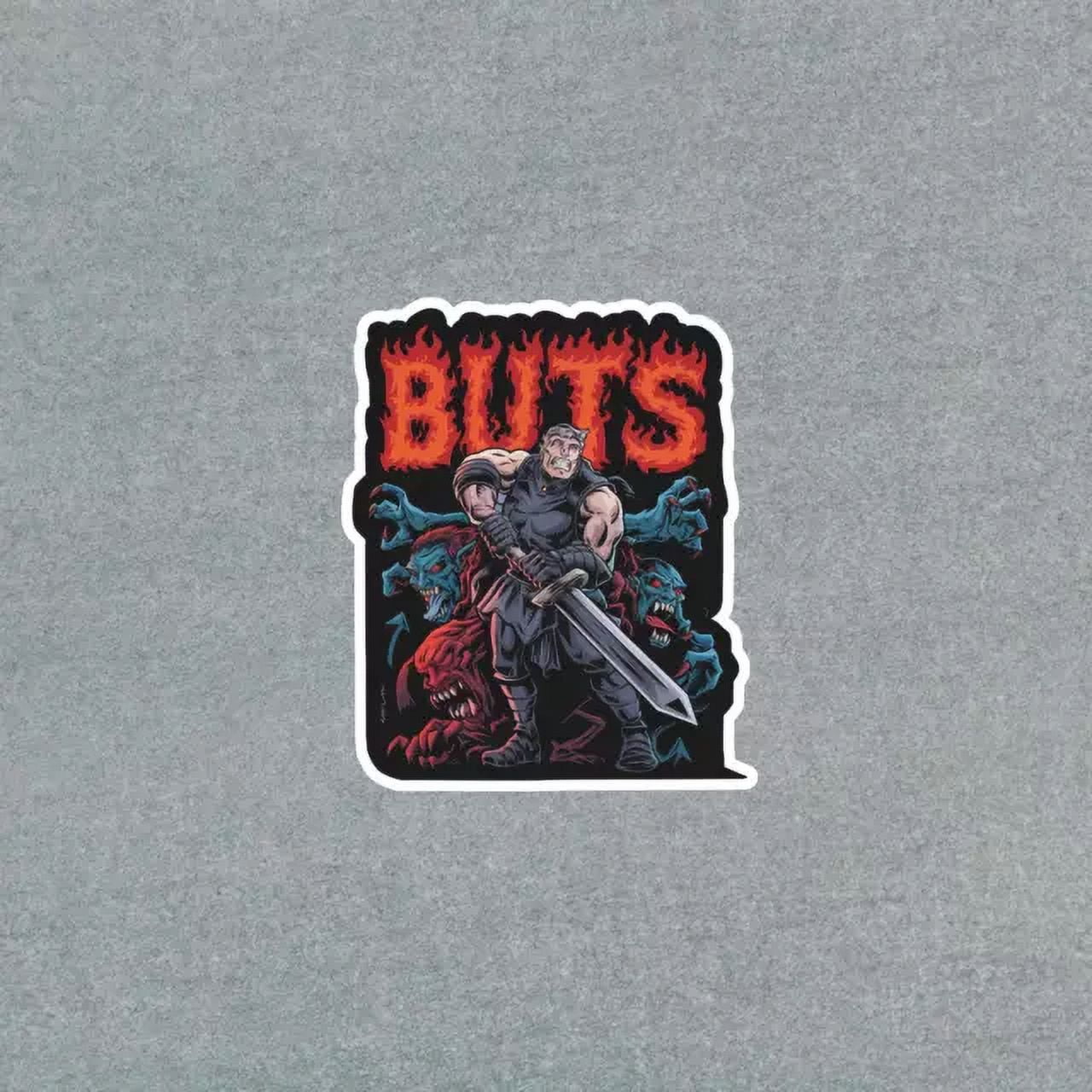 Guts From Berserk Anime Sticker - Fierce Warrior With Sword ...