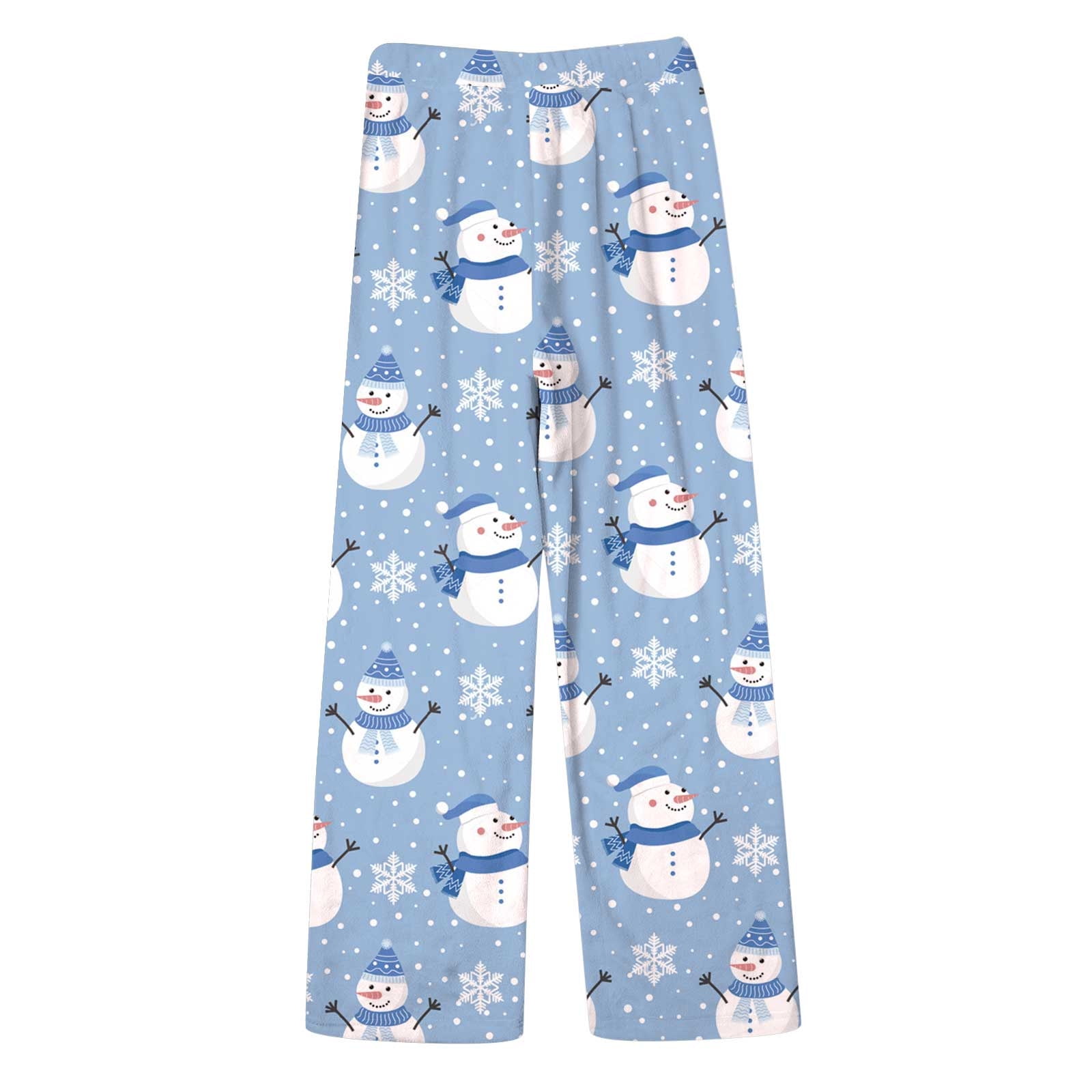 Guttear Christmas Pajama Pants Women Color Block Print Winter Flannel ...