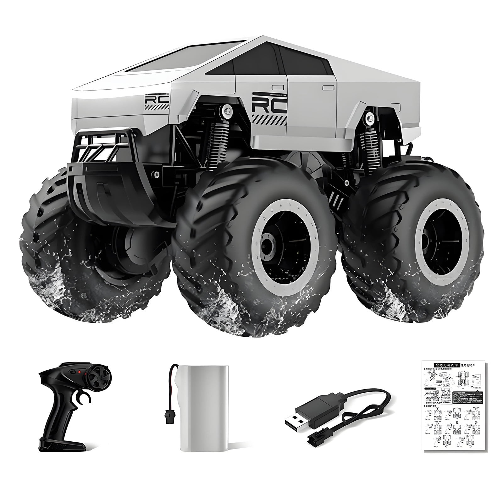 Guttear Waterproofing Truck Car Kids Toys for Ages 5+ Remote Control ...