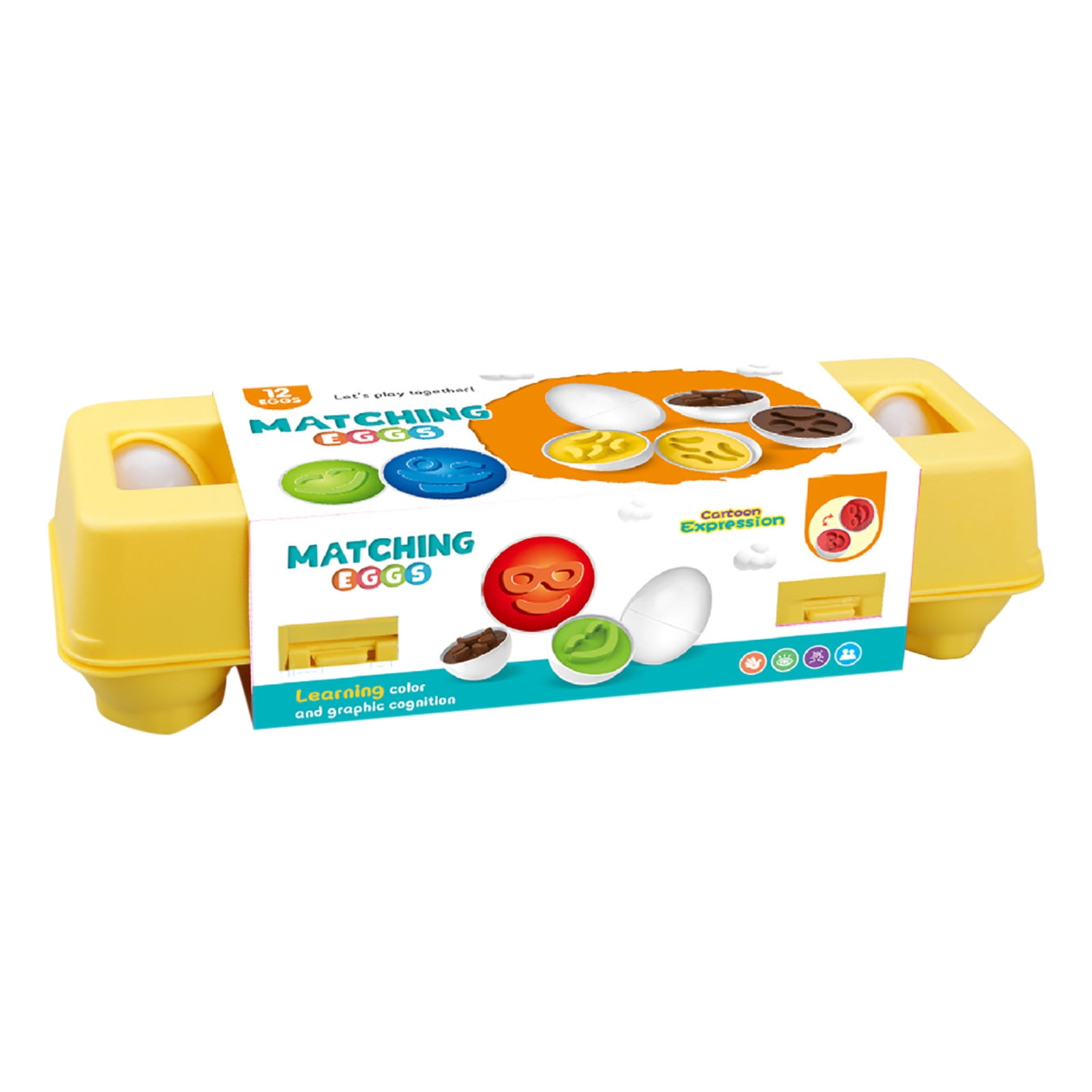 Guttear Matching Eggs 12 Pcs Set Montessori Color Number Recognition ...