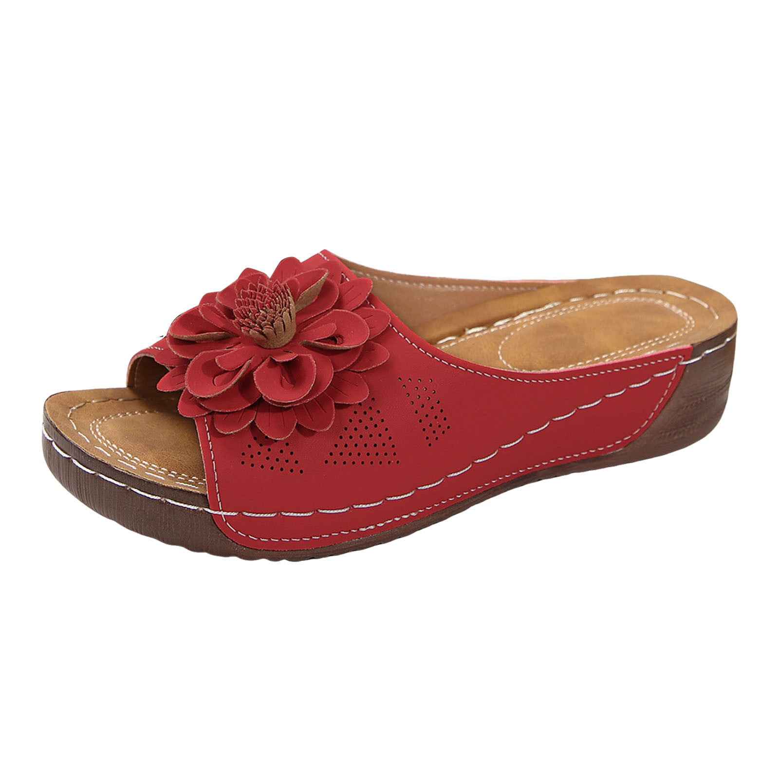 Guttear Sandals for Women 2025 Slip on Open Toe Slide Open Toe ...