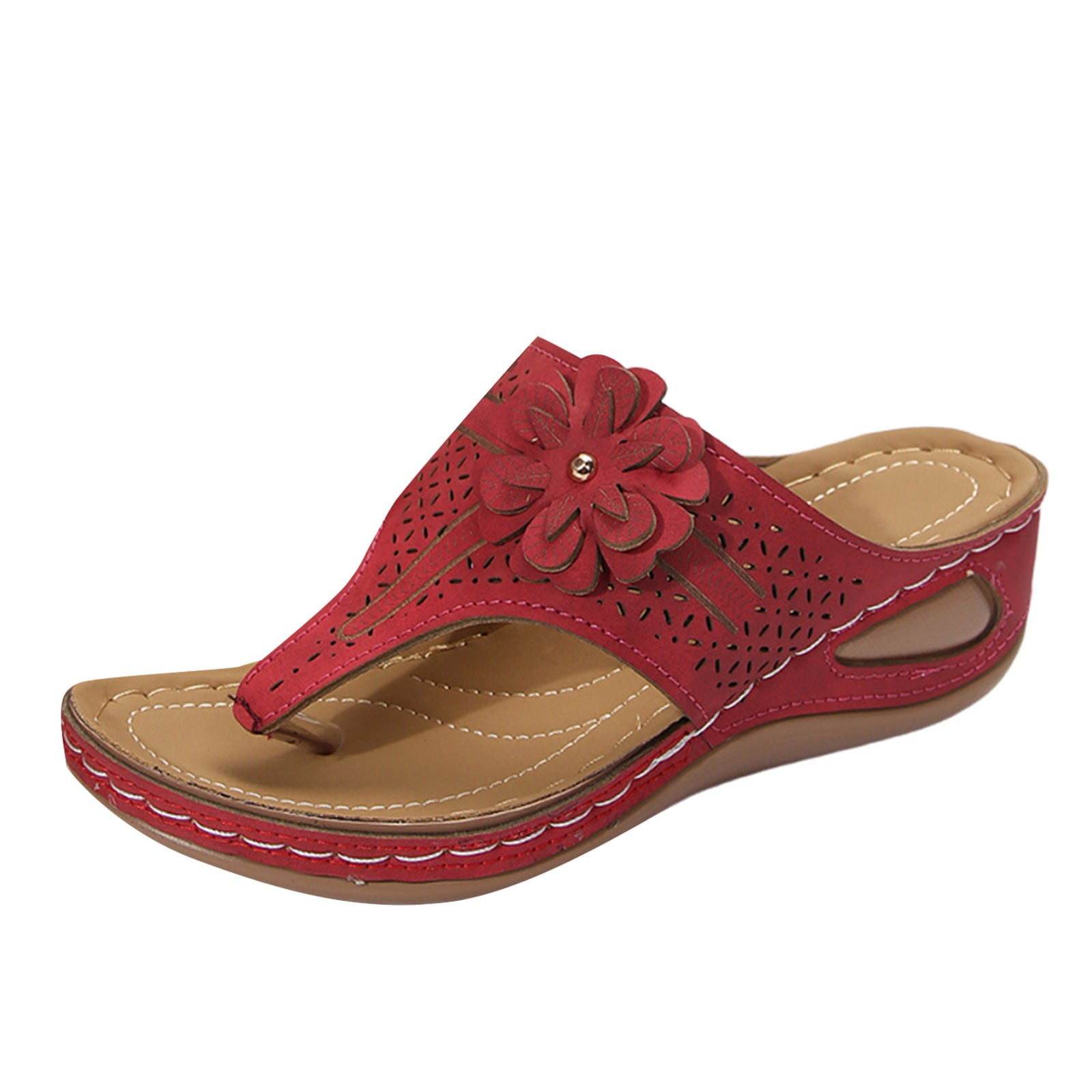 Guttear Women's Flip Flops Open Toe Comfortable Waterproof Summer Walking Lightweight Memory ...