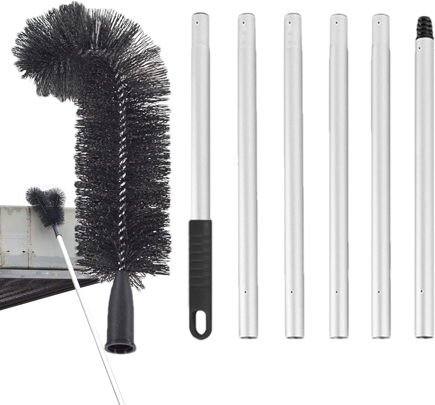 Gutter Cleaning Brush | Extendable Gutter Cleaner | Curved Design ...