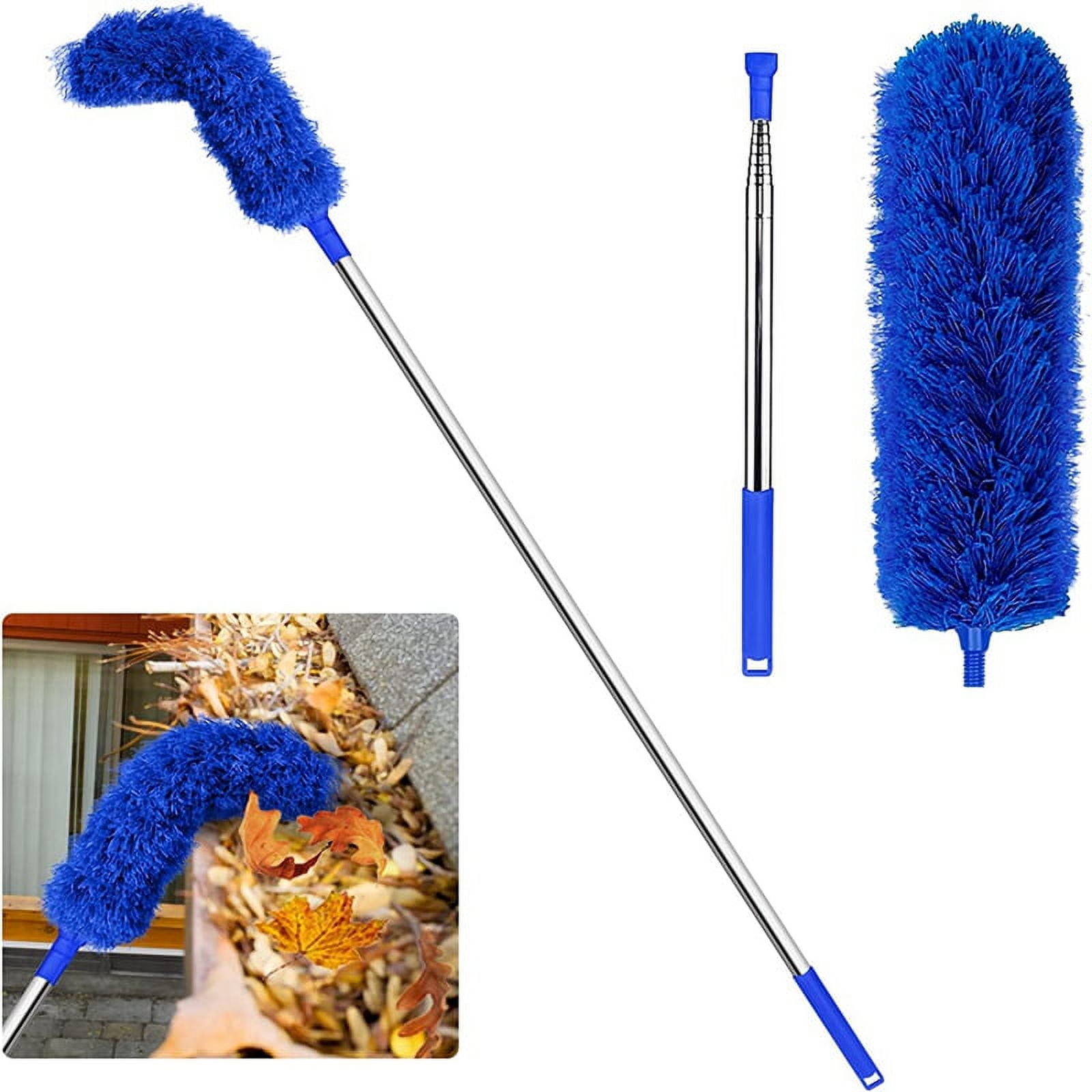 Telescopic Gutter Cleaning Brush, Blue, Gutter Cleaner From Ground, 2ft ...