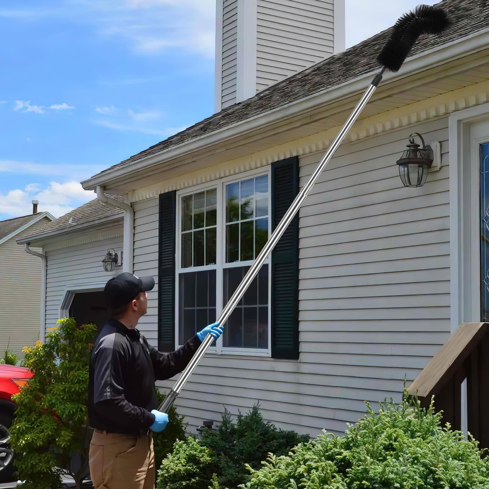 Gutter Cleaning Tool Practical Gutter Cleaning Brush with 10.5Ft ...