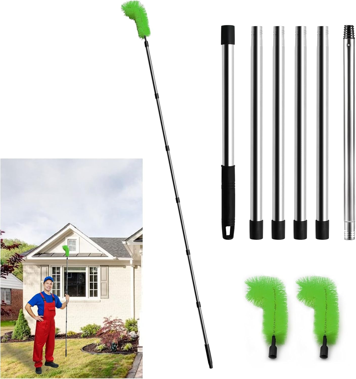 Gutter Cleaning Tools, 10.5 feet Long Gutter Cleaning Tools with 8 ...