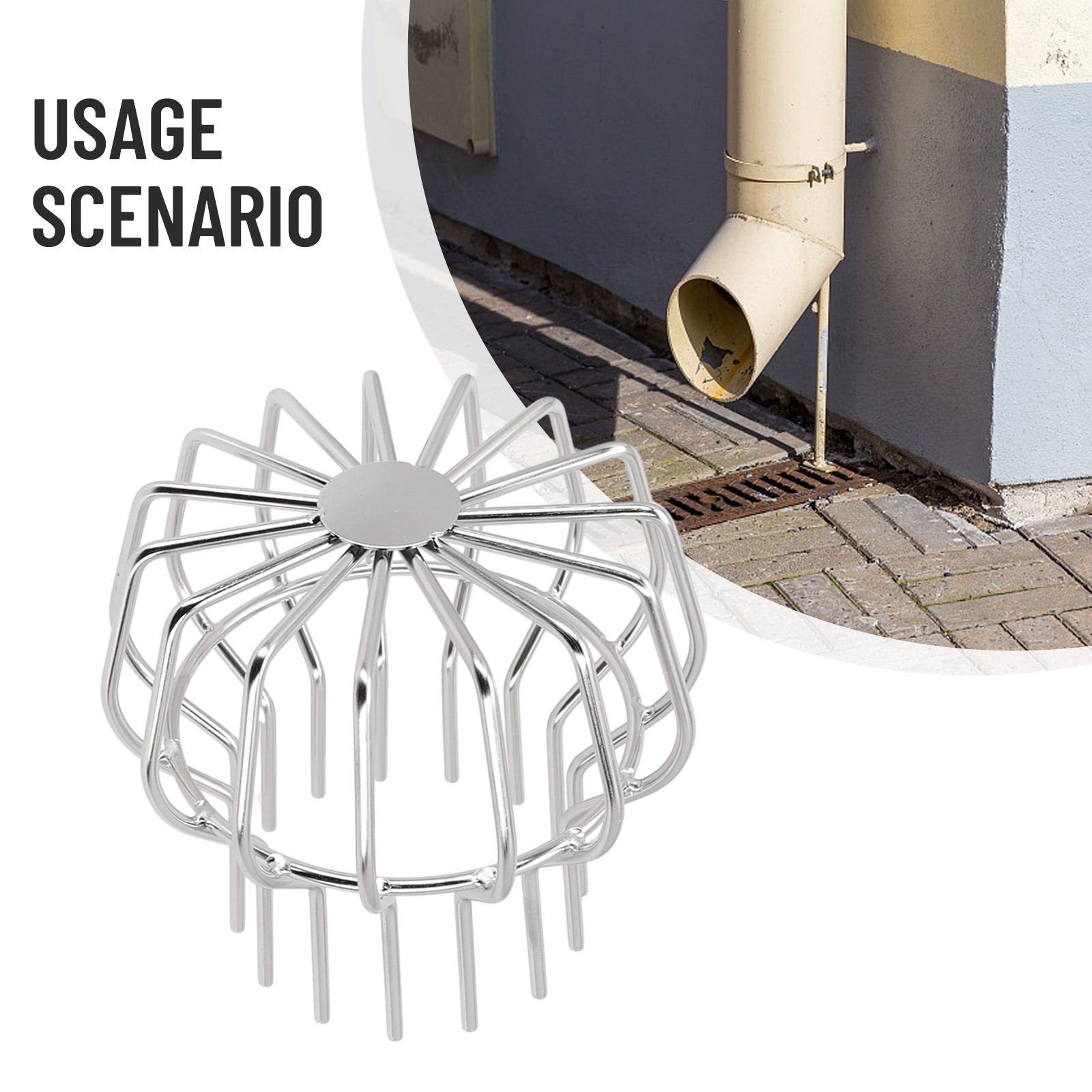 Gutter Components Pipe Protectors Stainless Steel 50/75/110/160/200mm ...