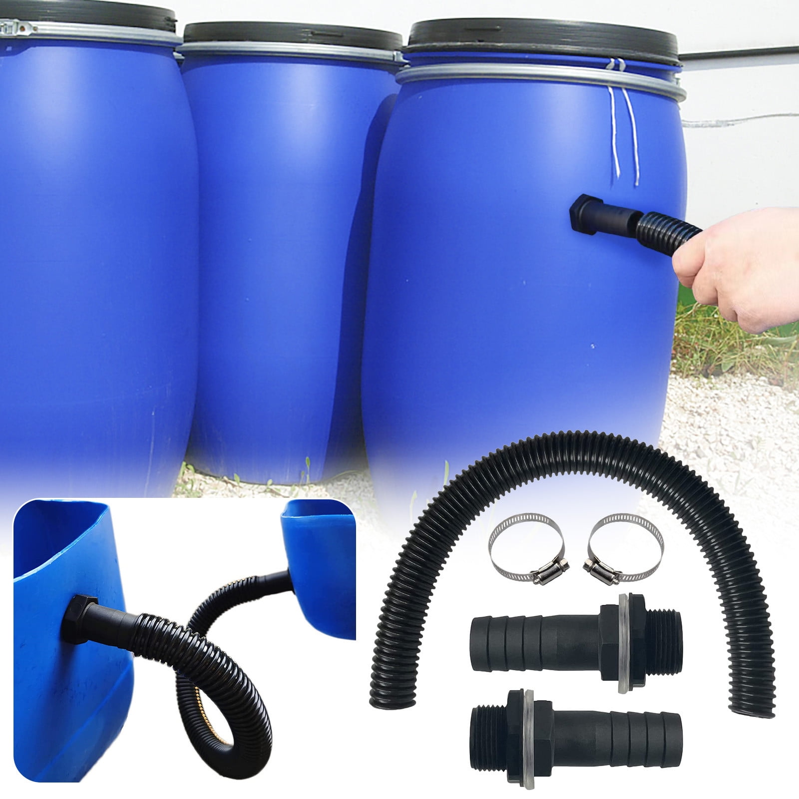 Gutter Diverter for Rain Barrel, Suitable for Connecting Two Faucets ...