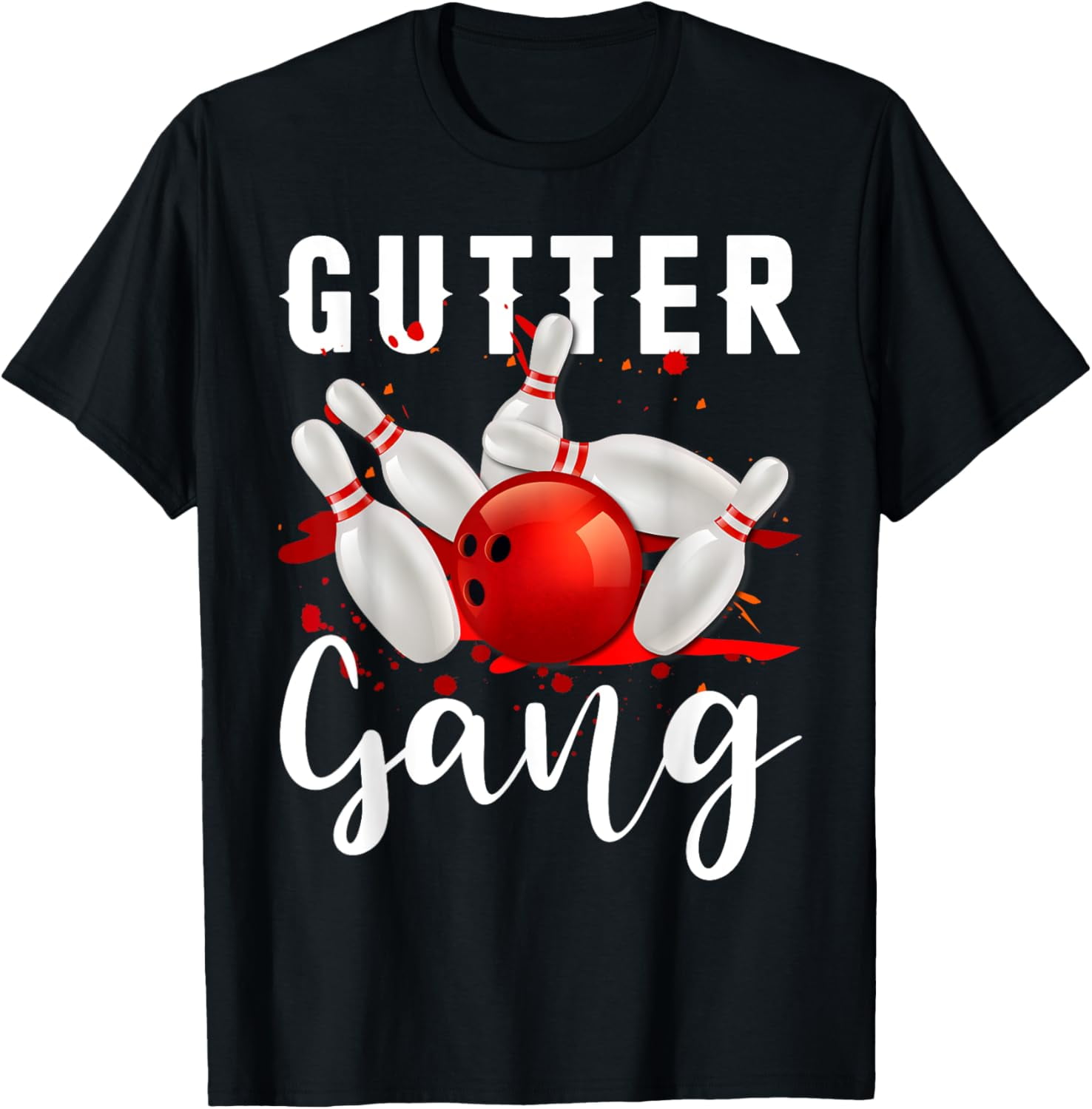 Gutter Gang Shirt Funny Bowling Shirts Gutter Bowling League T-Shirt ...