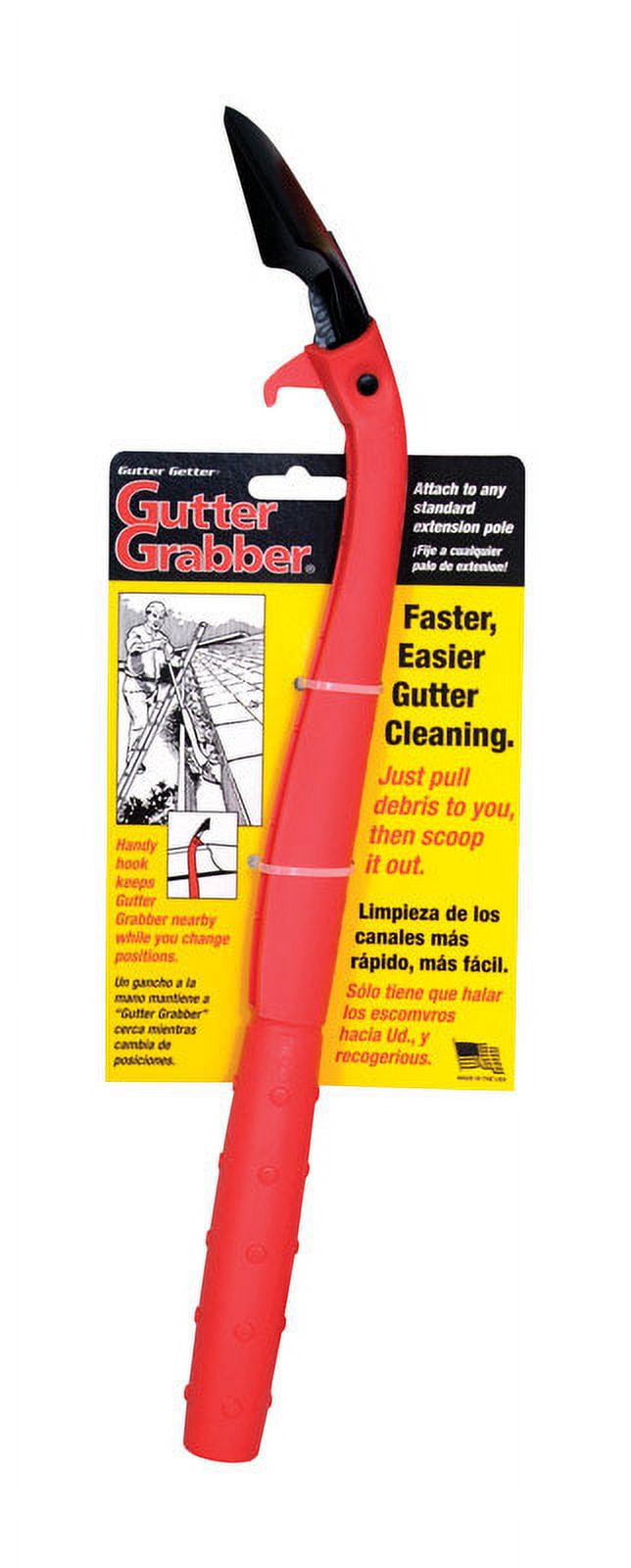 Gutter Getter 17 in. L Red/Black Polypropylene Gutter Cleaning Scraper ...