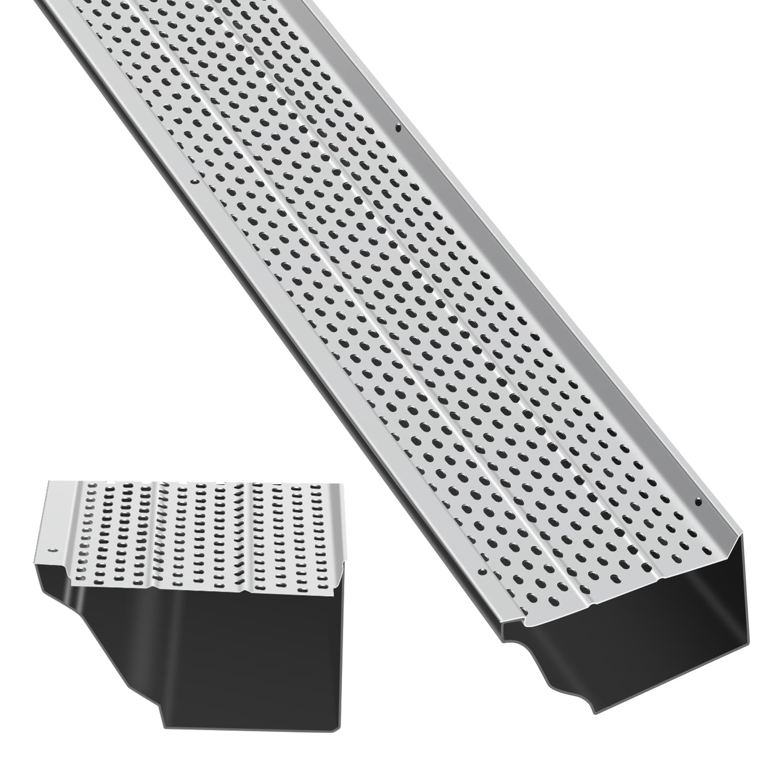 Gutter Guard, 5 inch Width, 7 PCS 28 ft Total Length, Leaf Filter ...