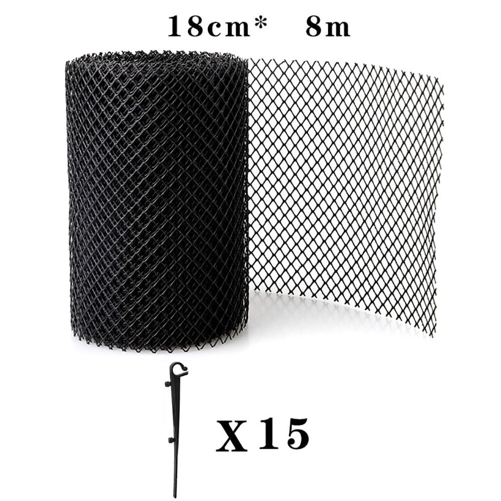 Gutter Guards with 15 Clip Hooks, Plastic Gutter Leaf Guards Black ...