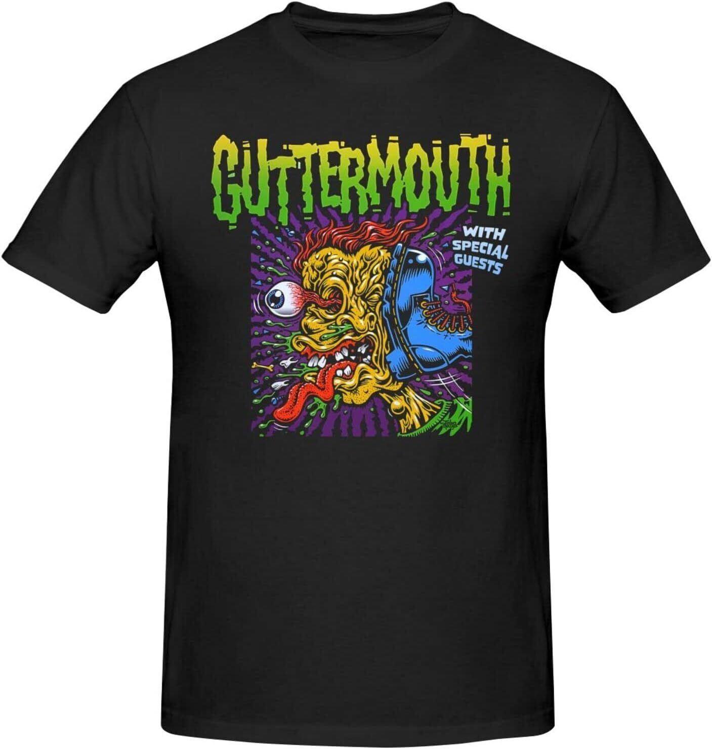 Guttermouth Men's Classic Cotton T-Shirt for Men Classic Tee Black ...