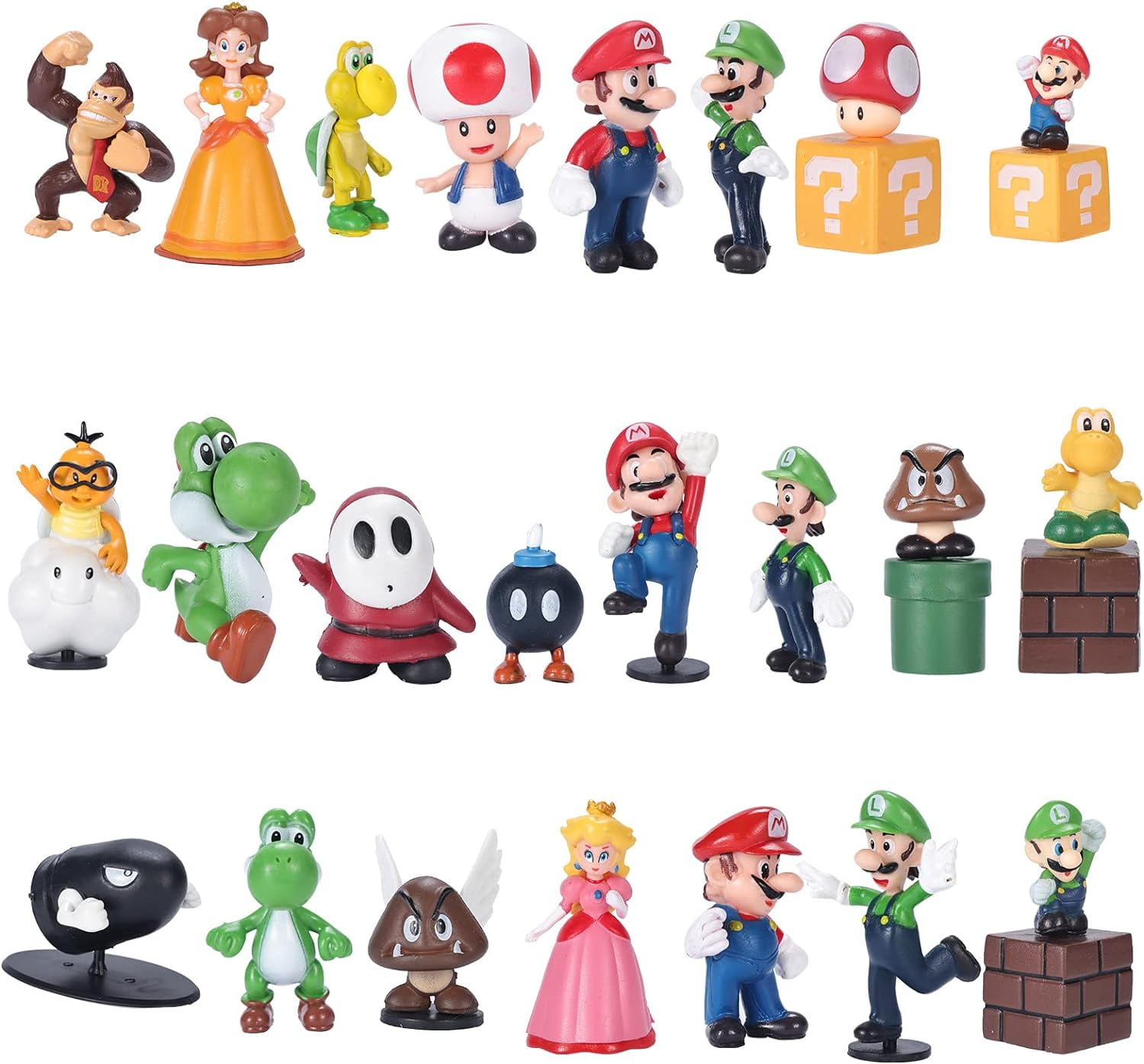 Guvepv Mario Toys, 28Pack Mario Bros Action Figures, Mario Model ...