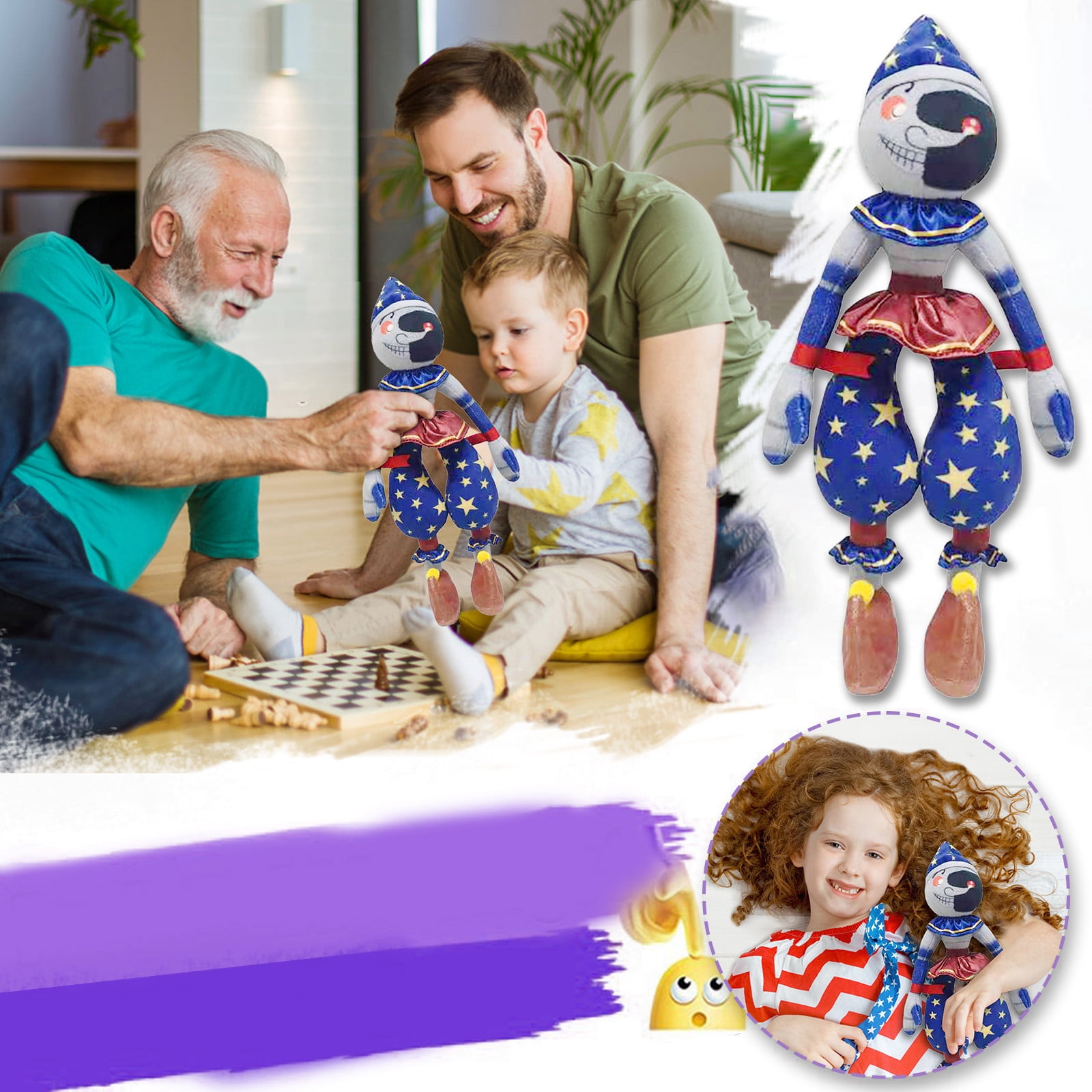 Guvpev 10" Moondrop FNAF Plush Stuffed Animal Doll, Five Night at ...