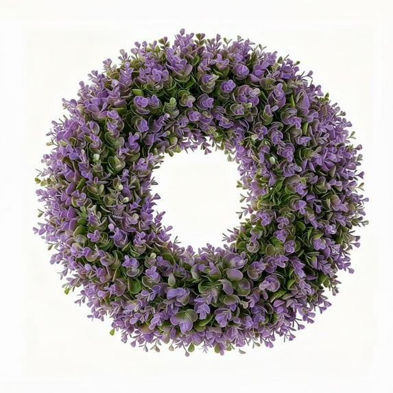Guvpev 20 Inch Foldable Fake Plants Eucalyptus Leaf Wreath - Artificial ...