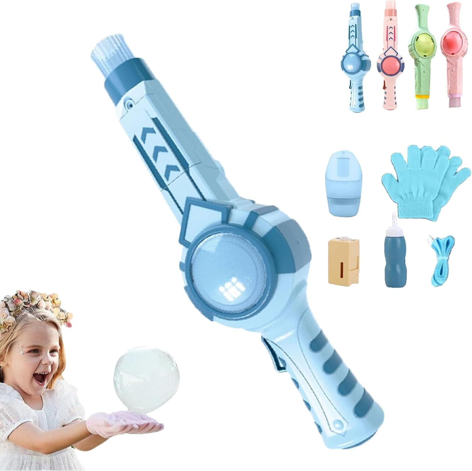 Guvpev 2025 New Elastic Bubble Fog Wand, Colorful Smoke Bubble Machine ...