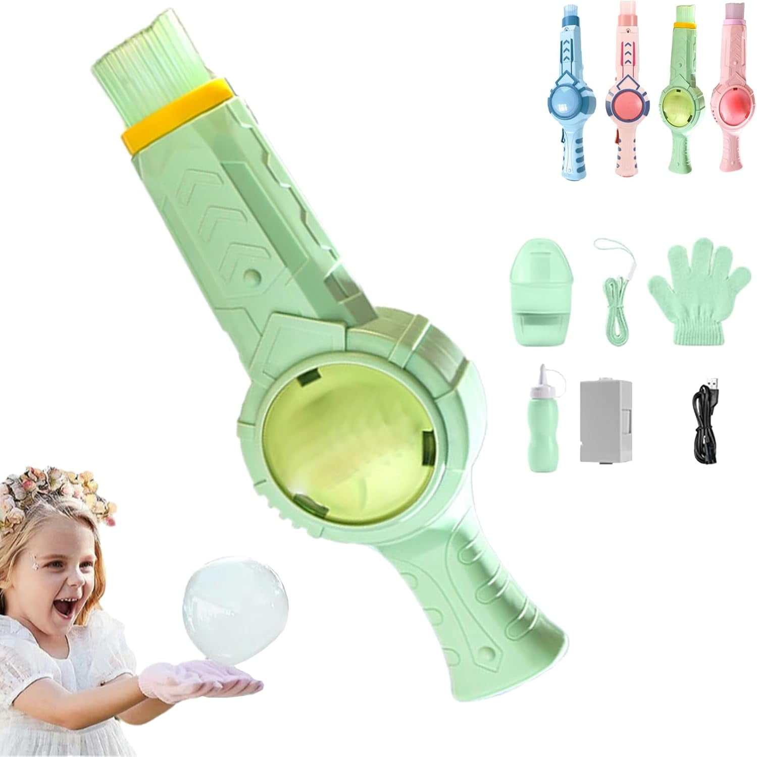 Guvpev 2025 New Elastic Bubble Fog Wand, Colorful Smoke Bubble Machine ...