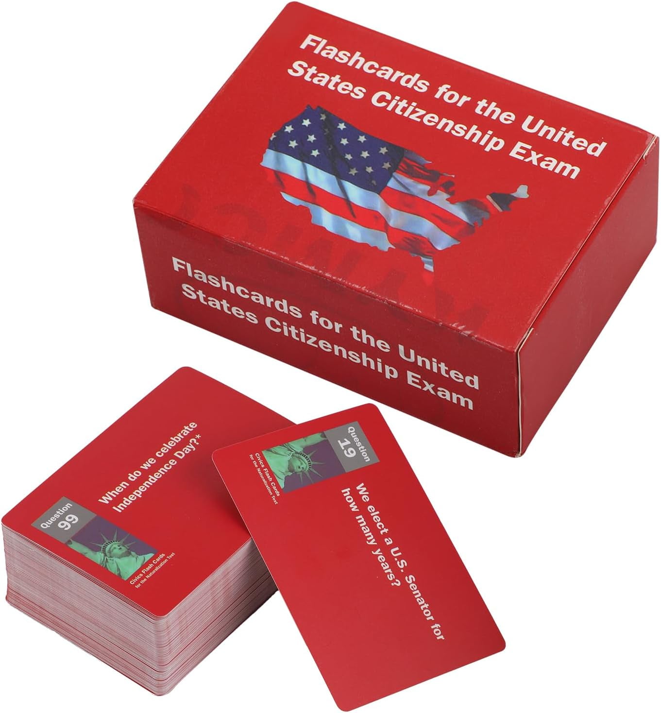 Guvpev 2025 US Citizenship Flash Cards, US Citizenship Naturalization ...