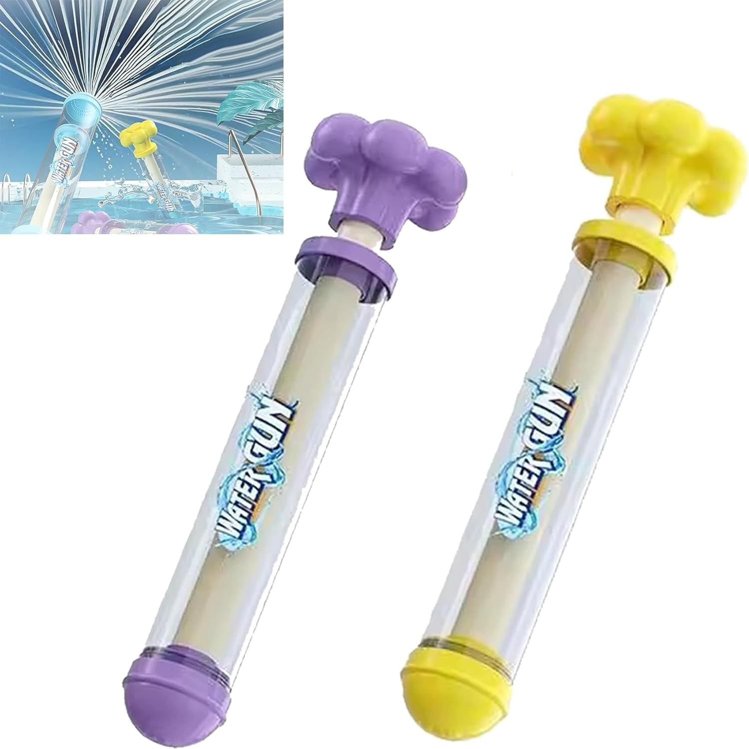 Guvpev 2Pcs Firework Water Gun, Romantic Fireworks Style Water Spray ...