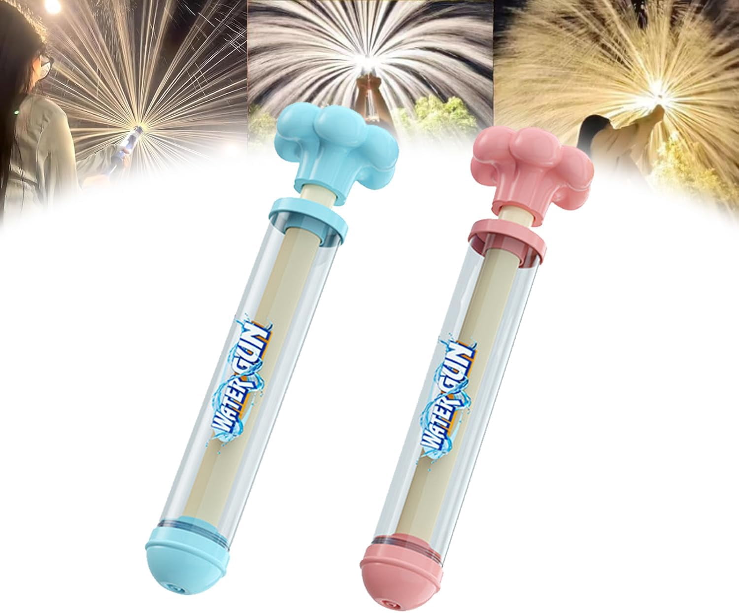 Guvpev 2Pcs Firework Water Gun, Romantic Water Soaker, Fireworks Style ...