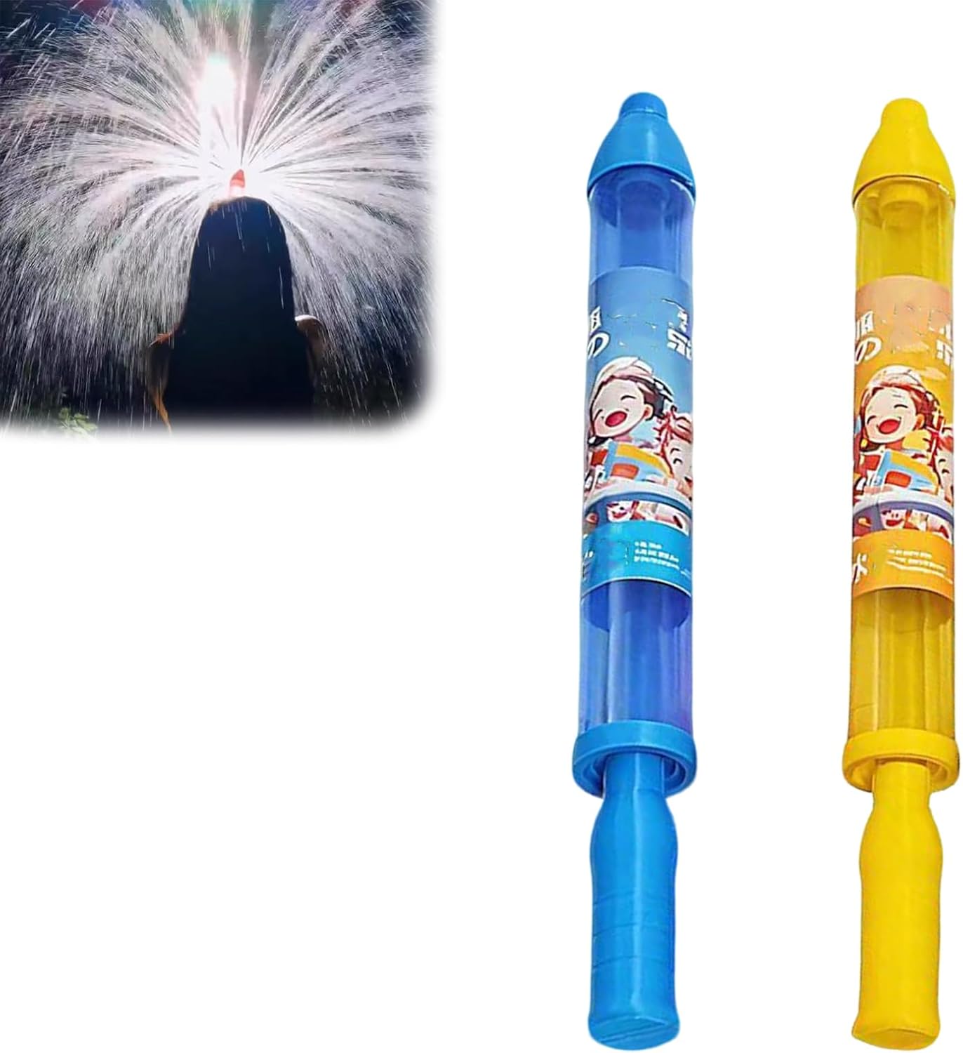 Guvpev 2Pcs Fireworks Water Gun, Romantic Fireworks Style Waters Spray ...