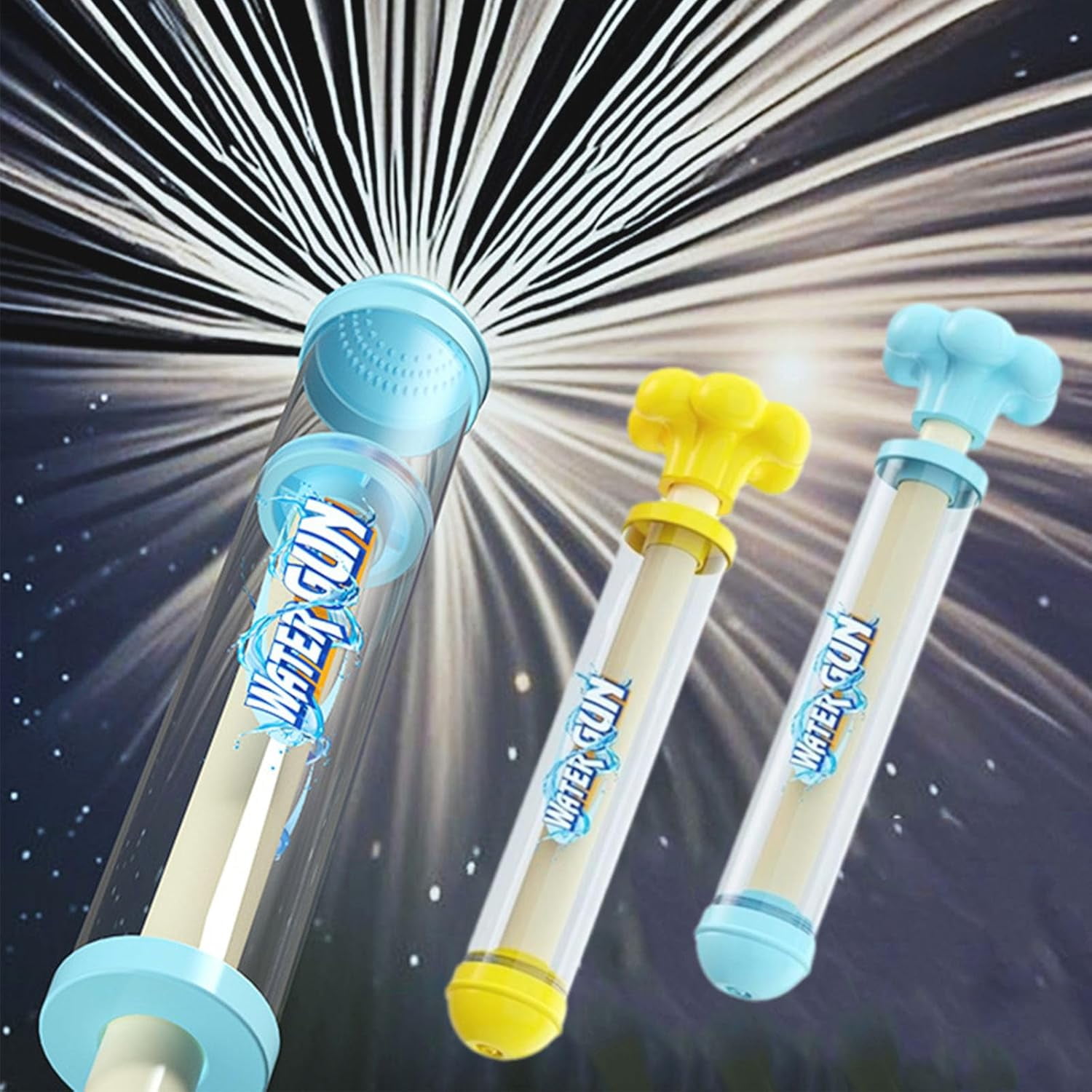 Guvpev 2Pcs Pusher Type Fun Fireworks Water Jet Spray Toy, Firework ...