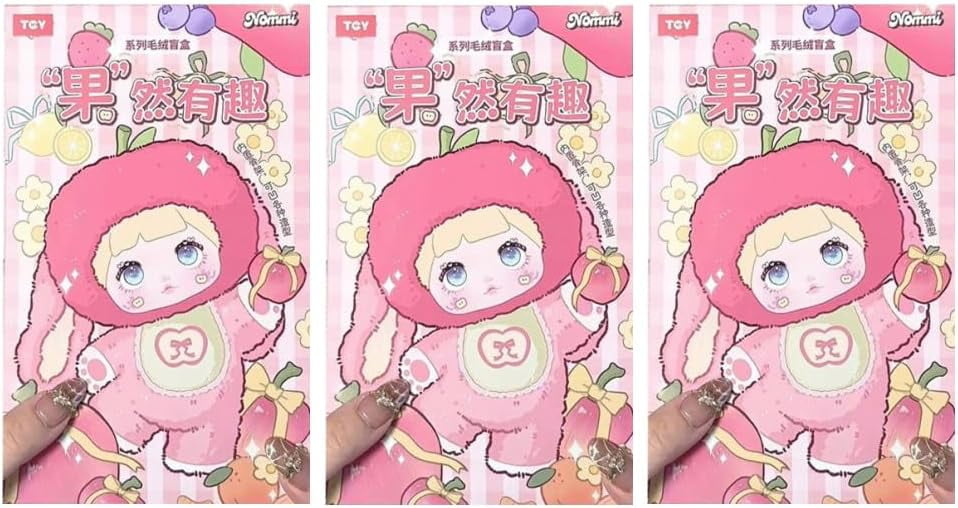 Guvpev 3 Packs Nommi Blind Box Interesting Fruit Series Plush Dolls ...