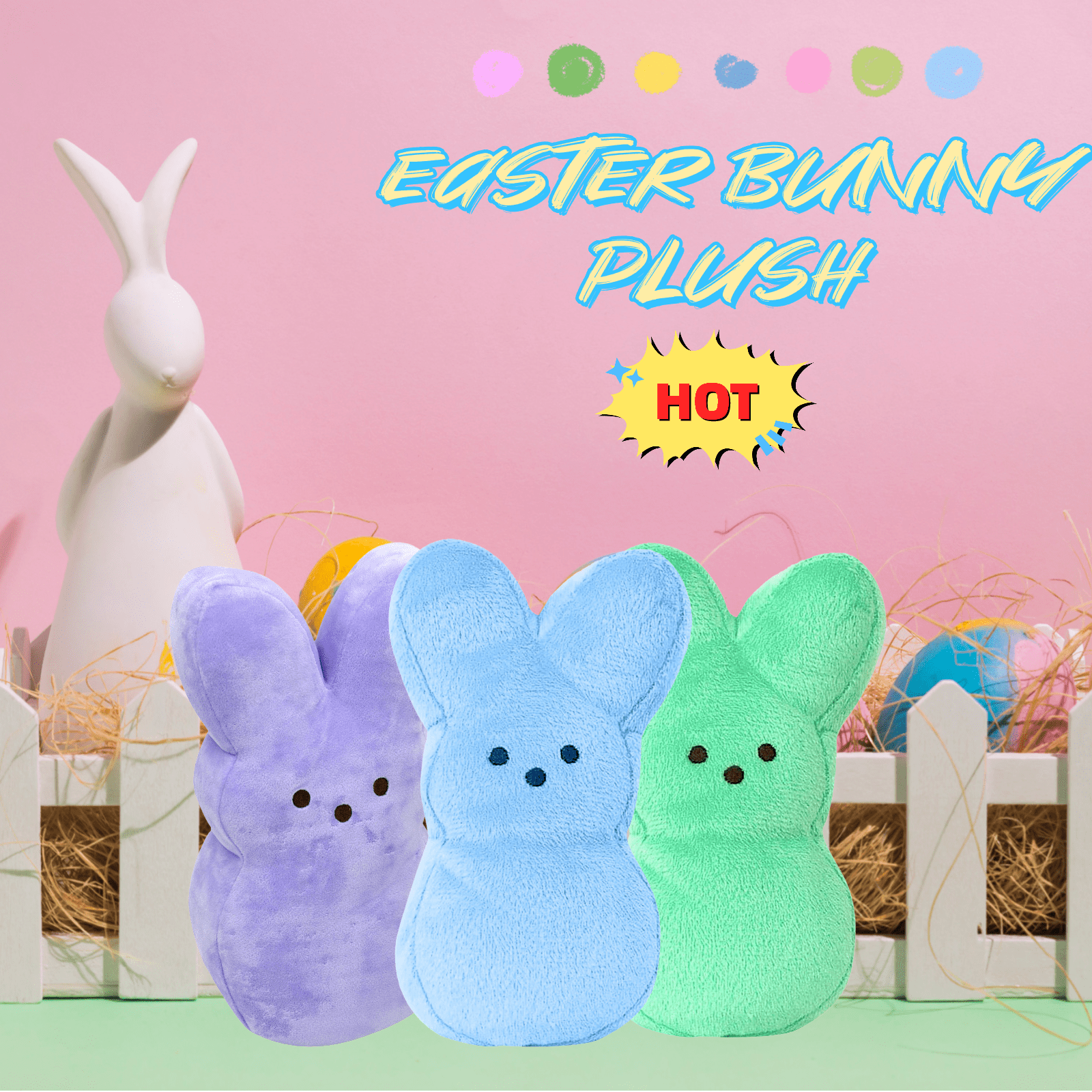 Guvpev 3Pcs Easter Bunny Plush Toys - 5.9" Bunny Toys Easter ...