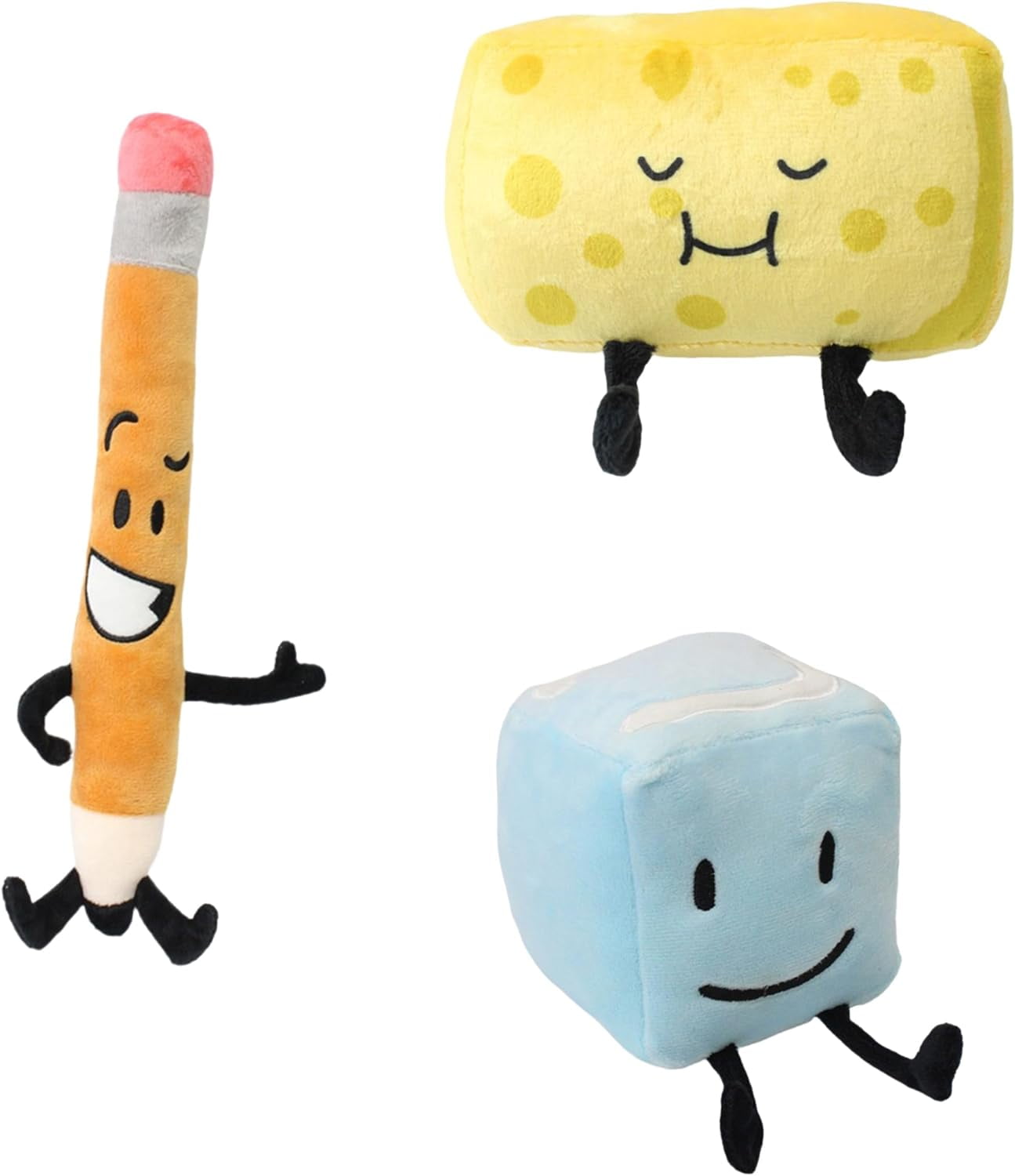 Guvpev BFDI Plushies, 3Pcs Ultrasoft Battle for Dream Island TV Series ...