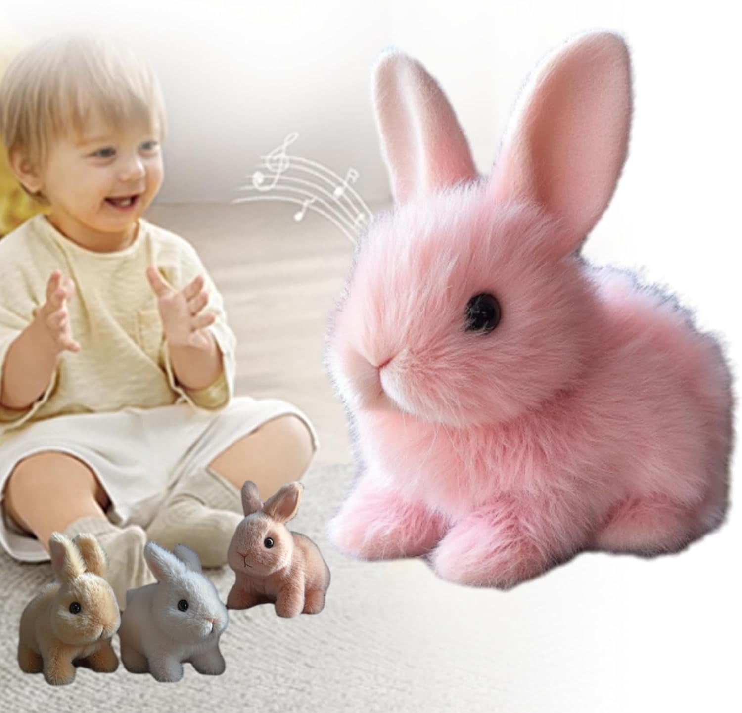 Guvpev Bunby - My Realistic Bunny Toys, Easter Bunny Stuffed Animal Can ...