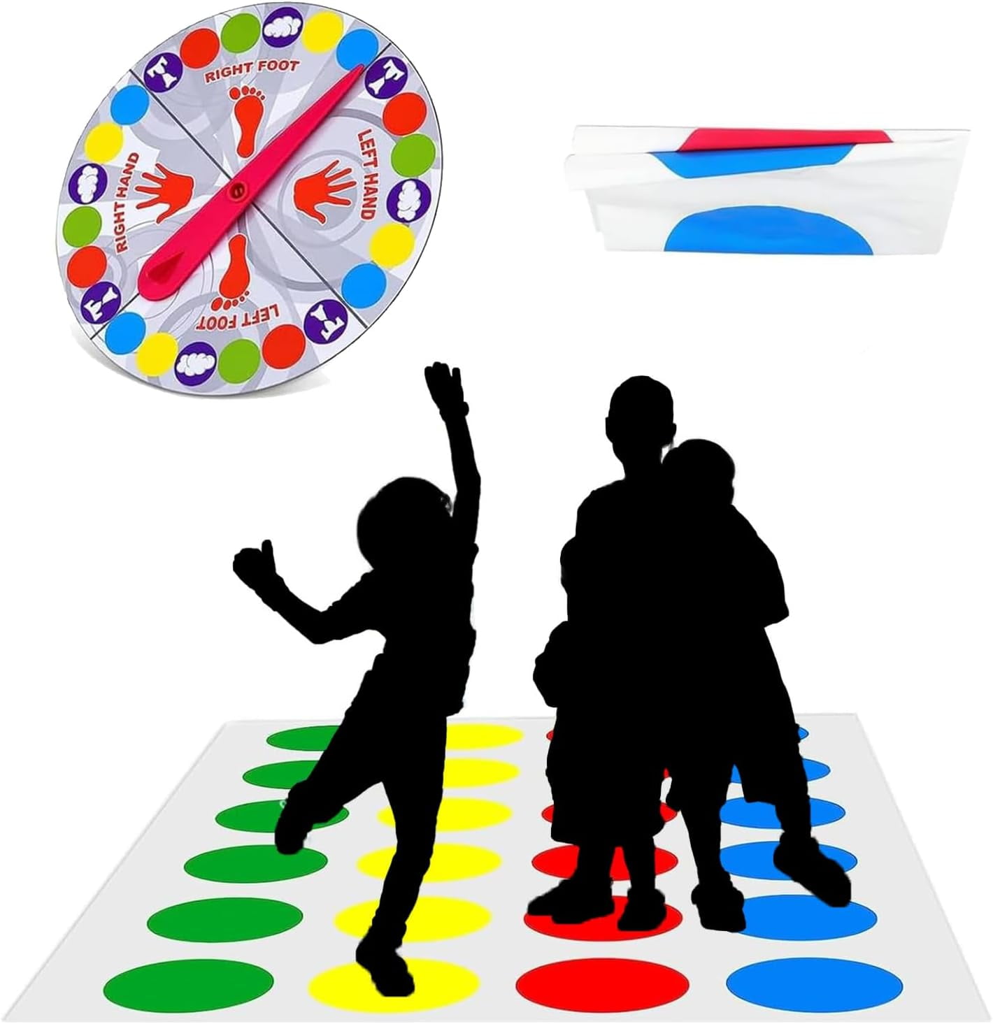 Guvpev Classic Twister Board Games with Spinner, Twister Party Games ...