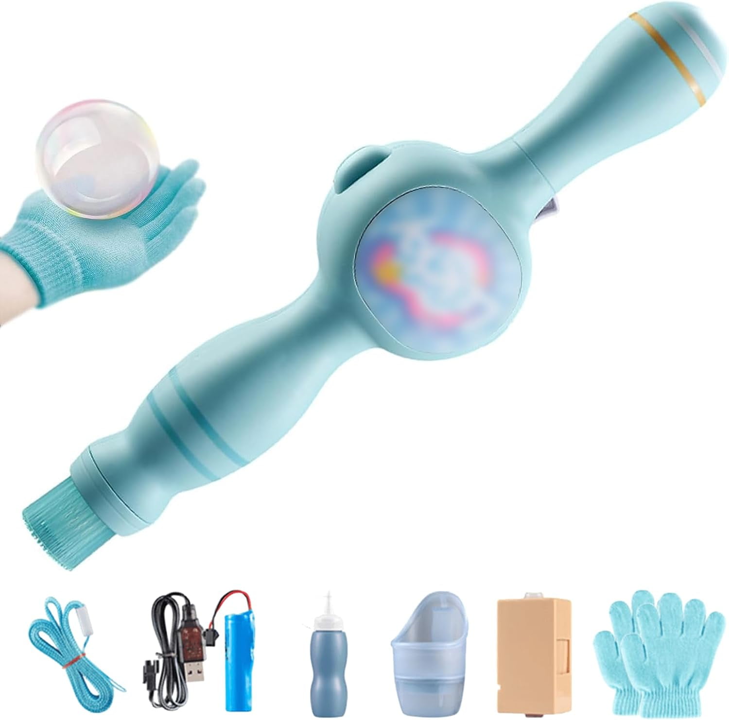 Guvpev Colorful Smoke Bubble Machine, Colorful Light Smoke Bubble Magic ...