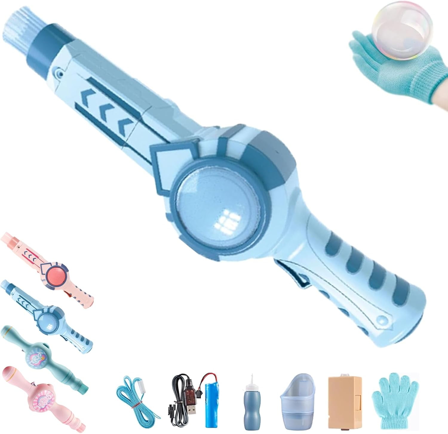 Guvpev Colorful Smoke Bubble Machine - Elastic Bubble Fog Wand, Magic ...