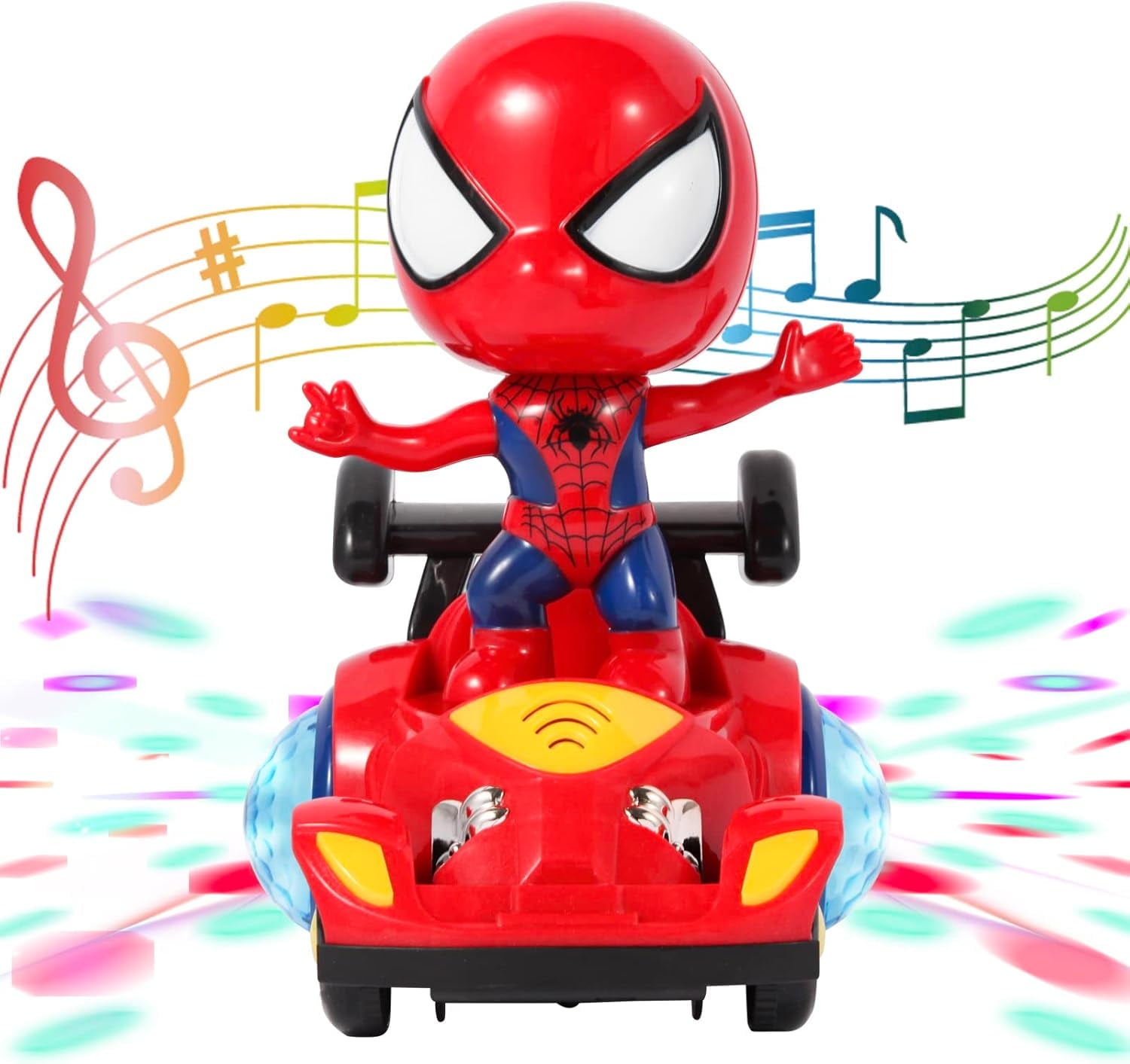 Guvpev Dancing Spider Man Toy, Dancing Robot Sensory Toy Car, Musical ...